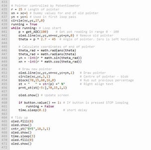 Dial Gauge With Pi Pico, SSD1306 and MicroPython - Advanced Graphics Routines : 9 Steps ...