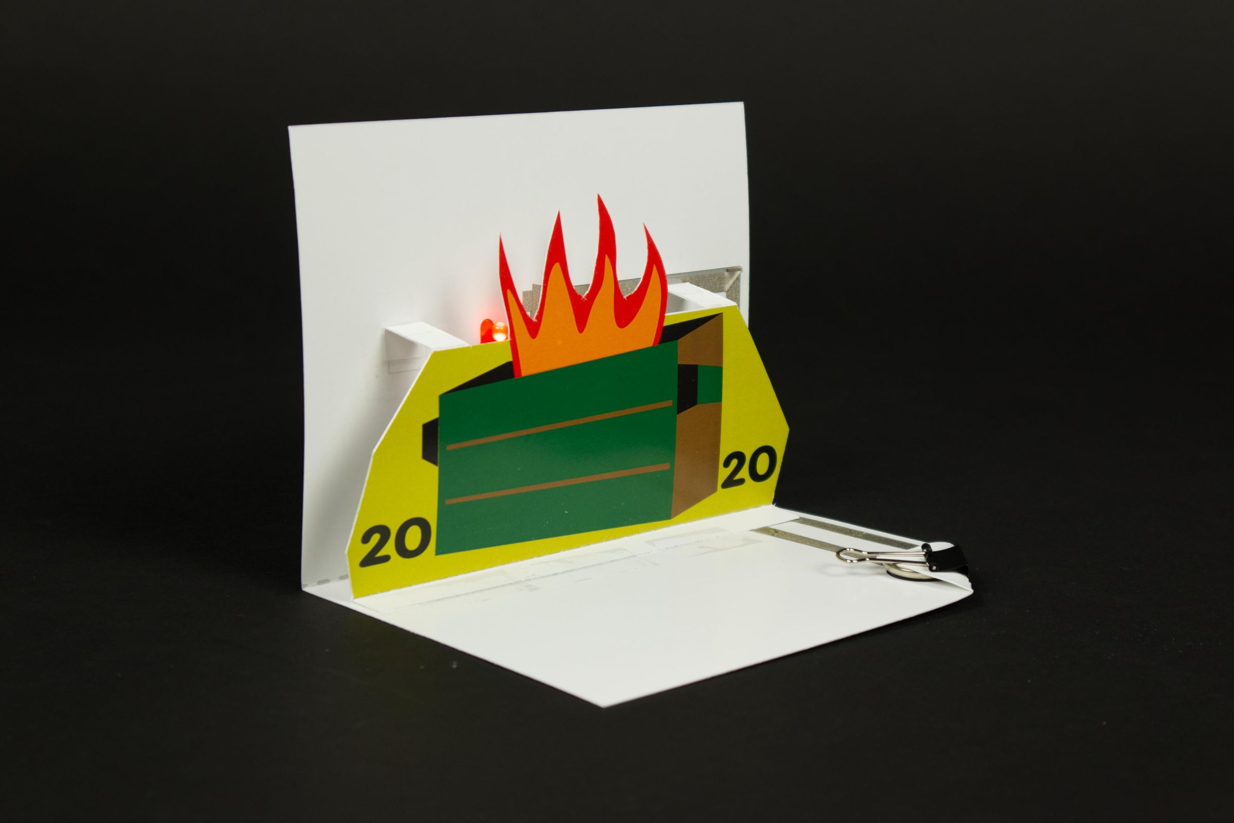 Dumpster Fire Pop-Up / Light-Up New Year Card : 6 Steps (with Pictures ...