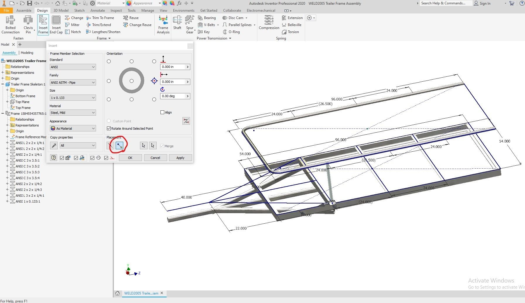 Overview: Autodesk Inventor Frame Generator Trailer : 29 Steps ...