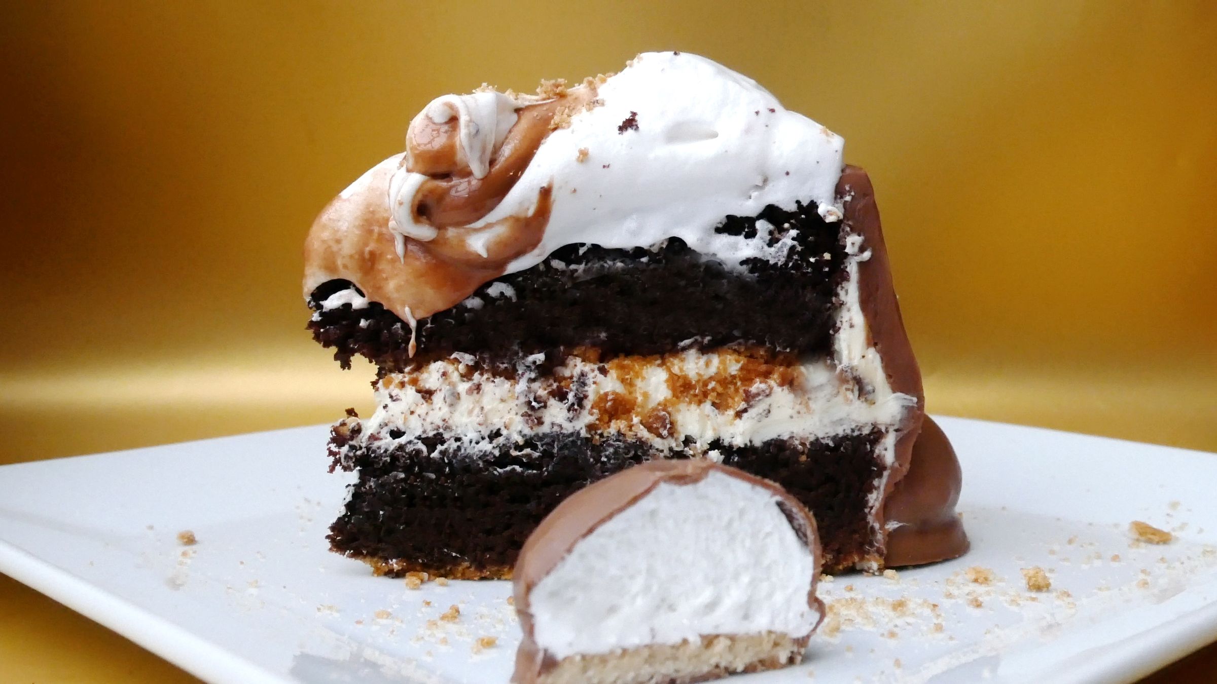 TUNNOCK'S (S'MORES) CHOCOLATE & MARSHMALLOW TEA CAKE : 7 Steps (with ...