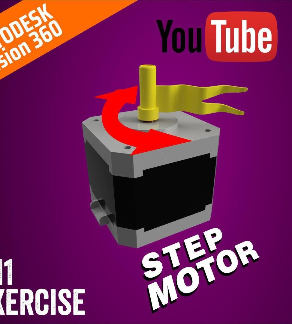 #11 TUTORIAL FUSION 360 - Step Motor NEMA 17 | PISTACCHIO GRAPHIC : 4 ...