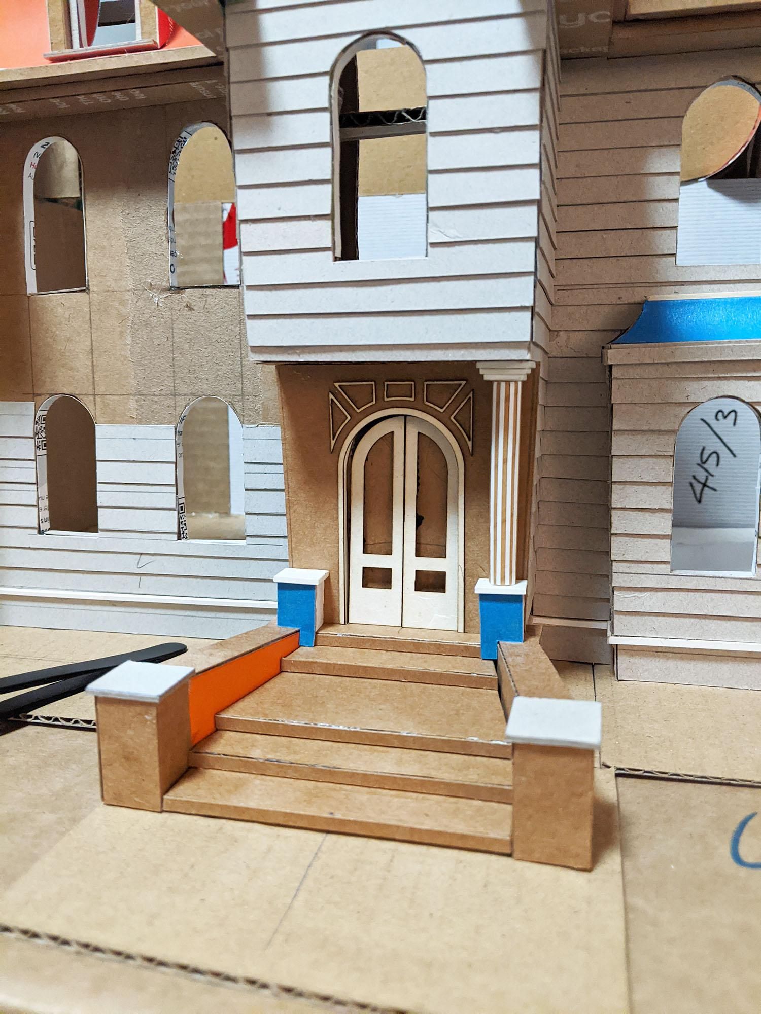 Addams Family Spooky Mansion Cardboard Model - With Lights and Sound ...
