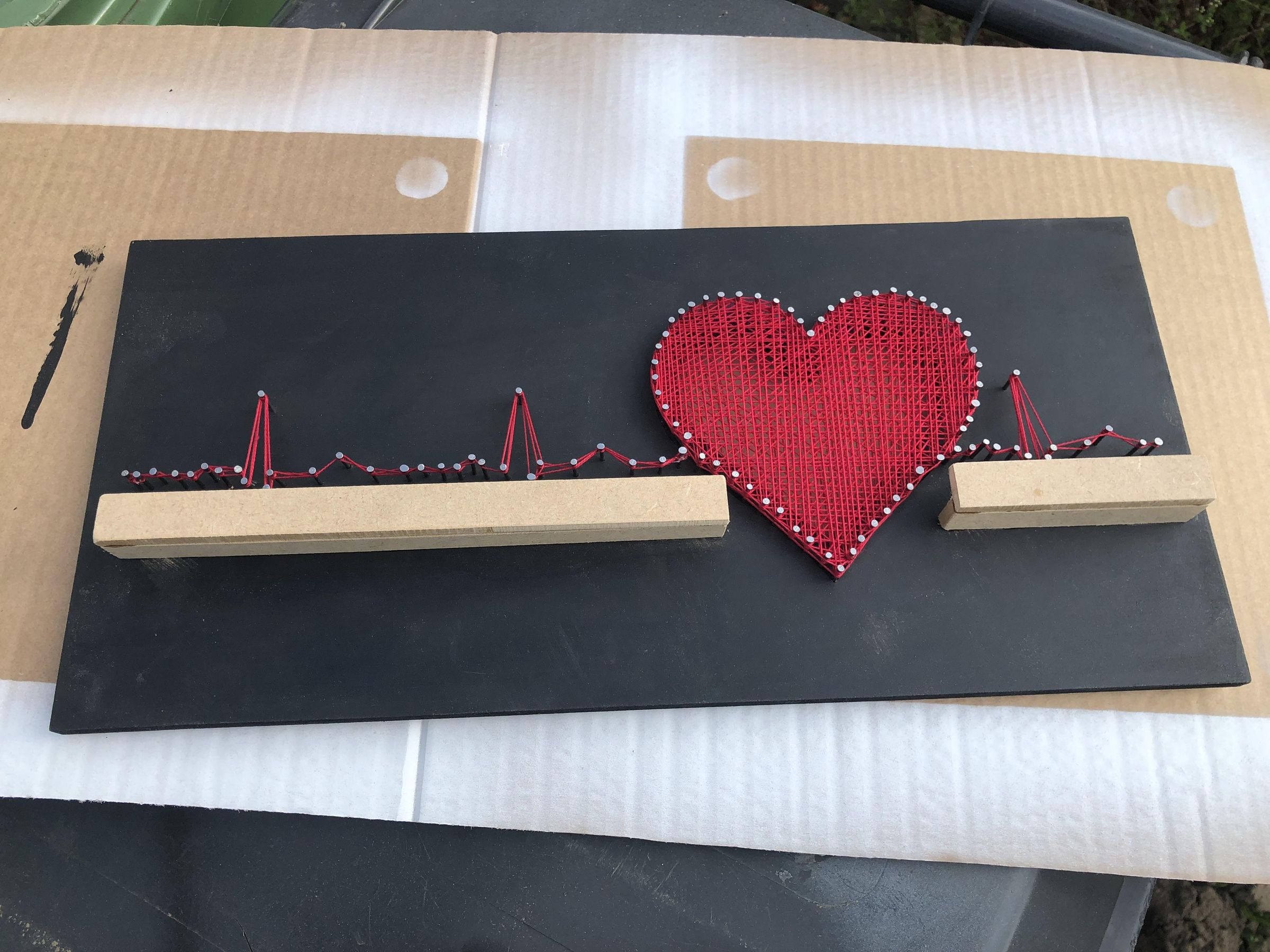 String Art Cardiac Line With Heart and LED's : 8 Steps (with Pictures ...