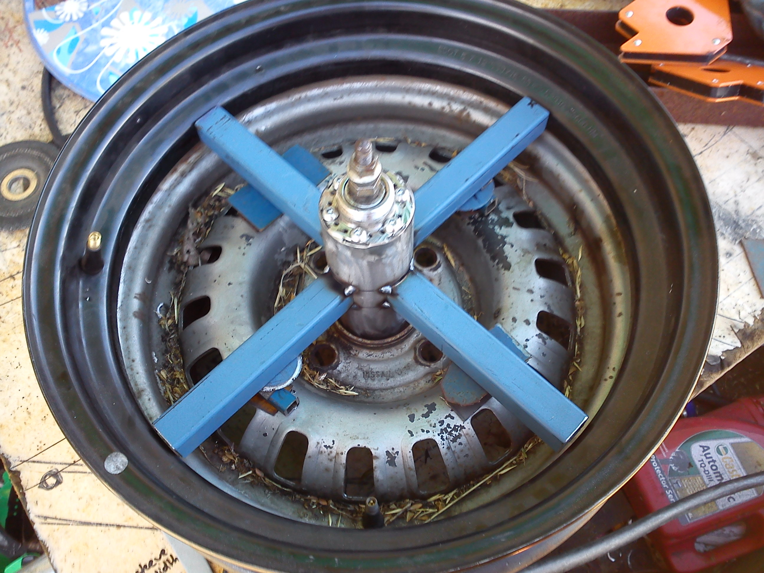 Making Wide Bike Wheel Hubs and Joining Them to Car Rims! : 6 Steps ...