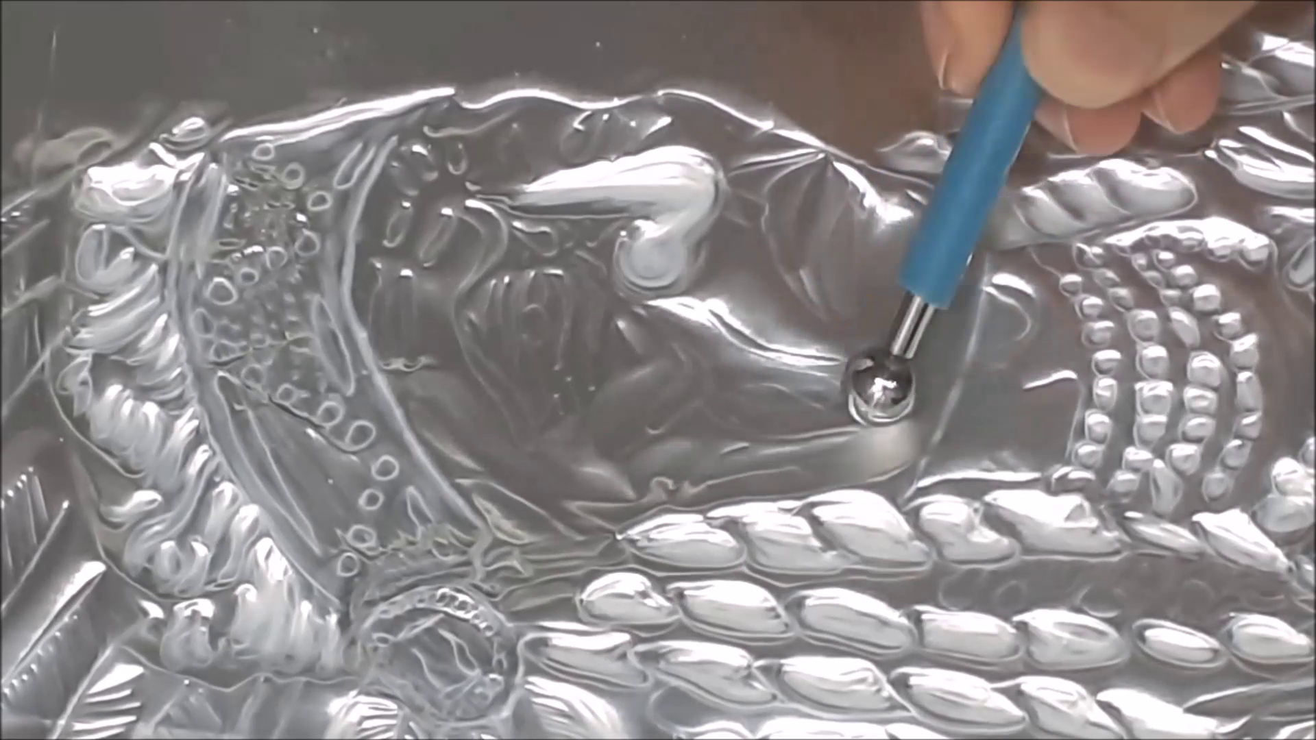 How to Make Red Indian Embossed Painting / Metal Art : 4 Steps (with ...