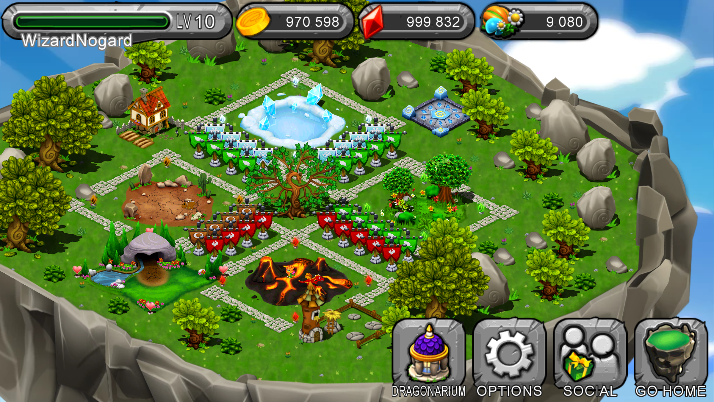Dragon Vale Island Layout