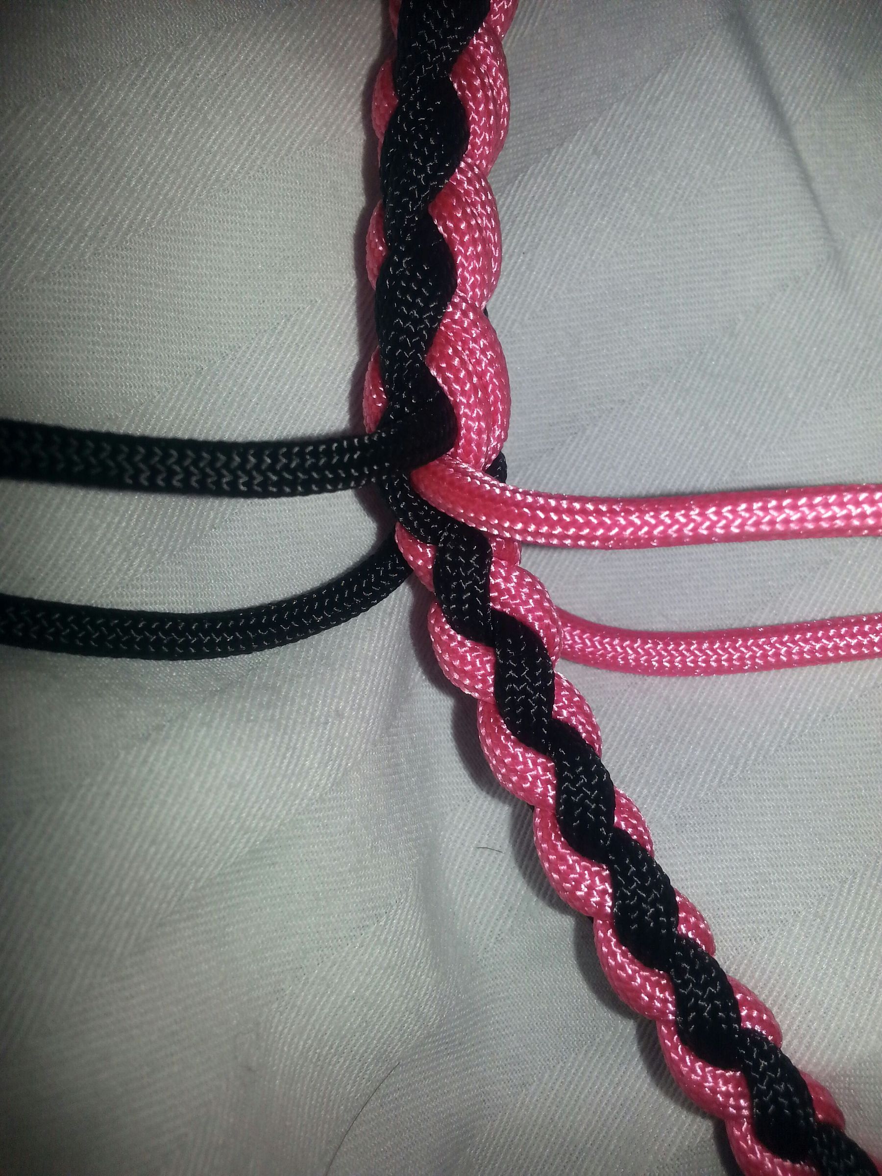 Make a 4 Strand Round Braid Paracord Leash With Hand Loop and ...
