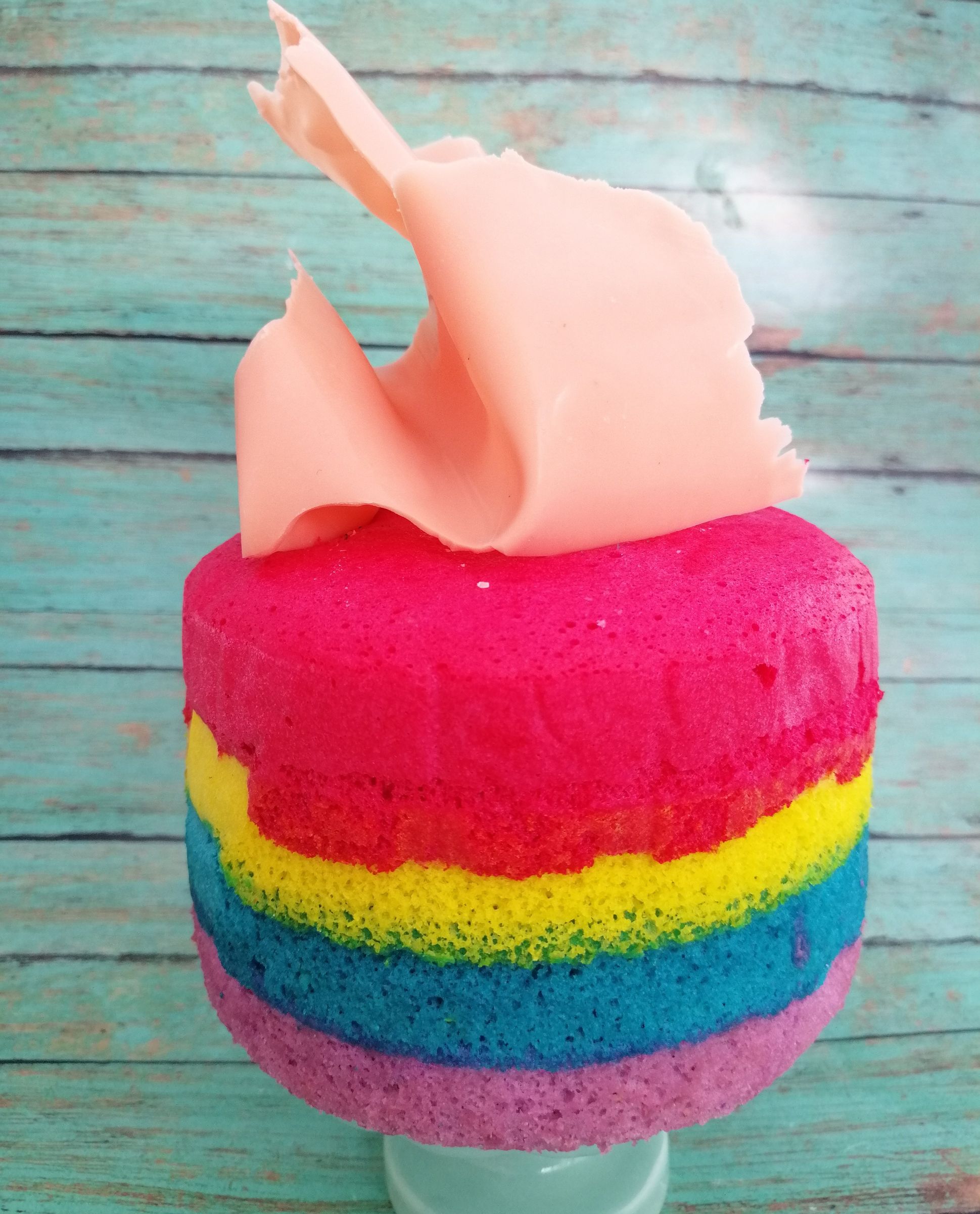 Rainbow Japanese Steamed Cake and Candy Melts Decorations : 5 Steps ...