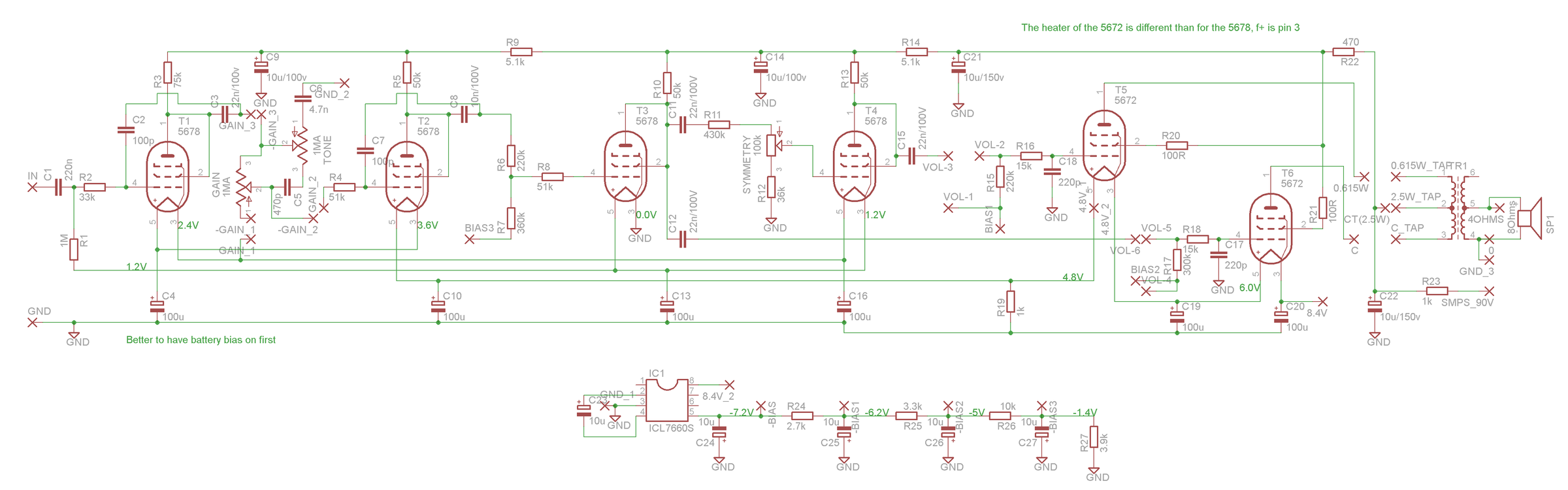 Push-pull Tube Amplifier Using Subminiature Tubes for Guitar : 6 Steps ...