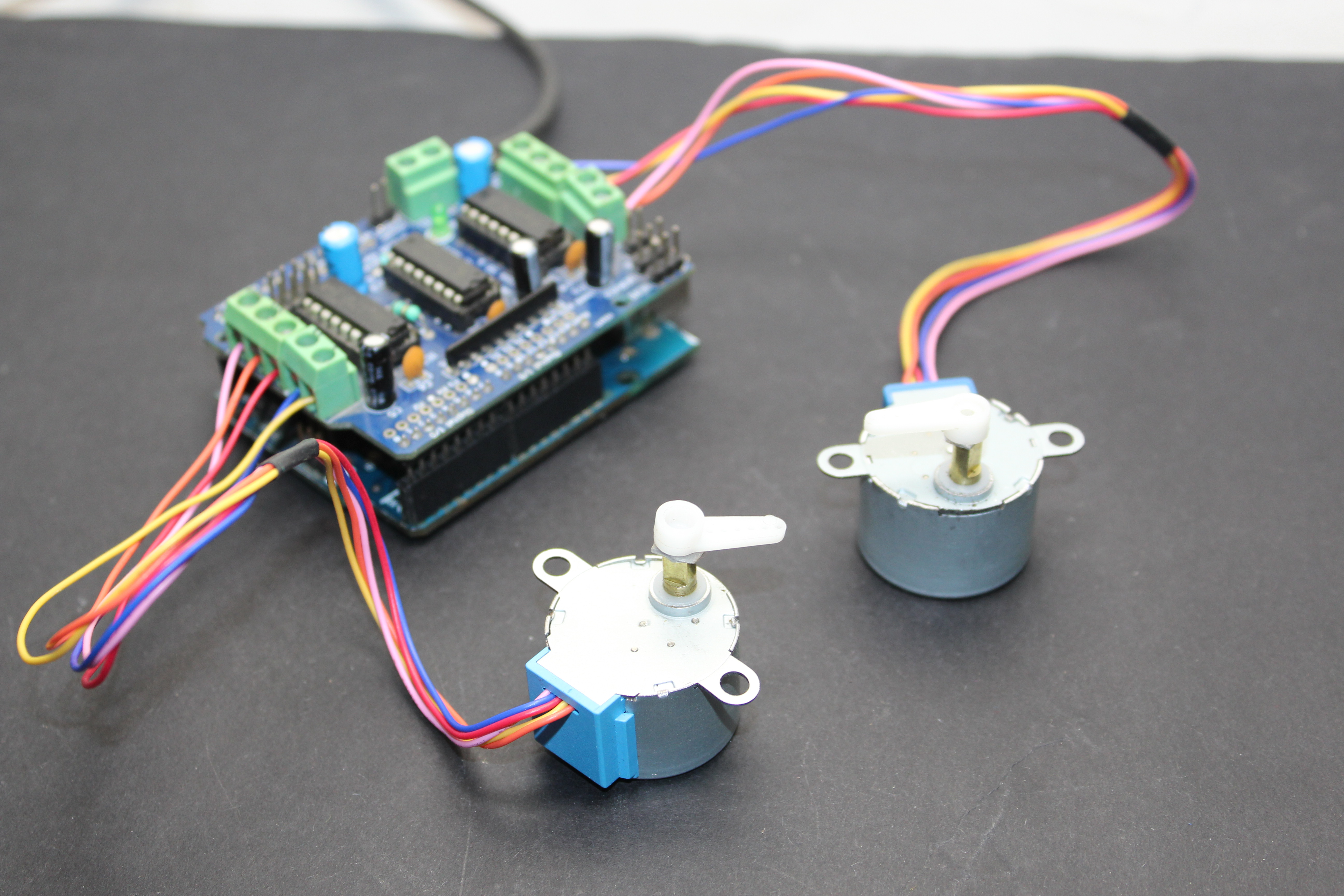 28BYJ-48 Stepper Motor + Arduino + L293D Motor Shield + Processing ...