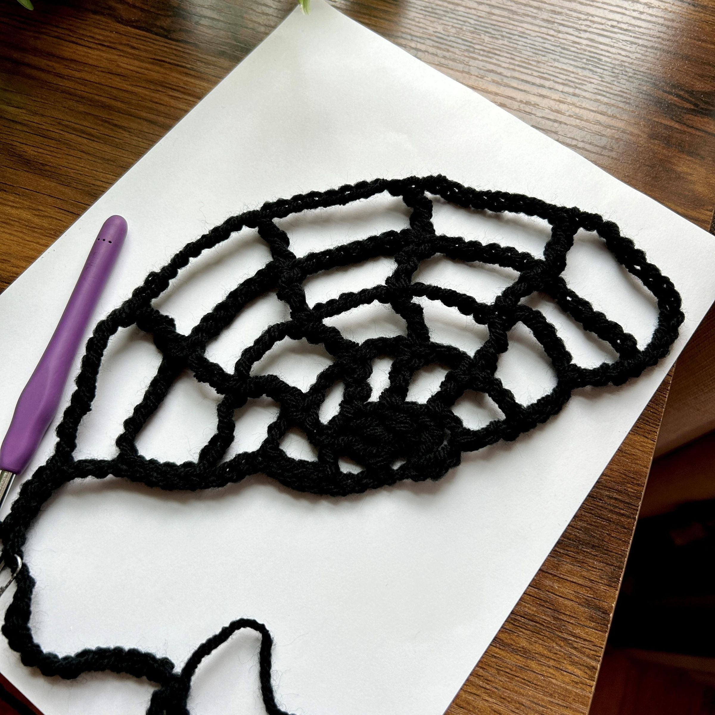 Spooky Crocheted Spider Web Garland : 10 Steps (with Pictures ...