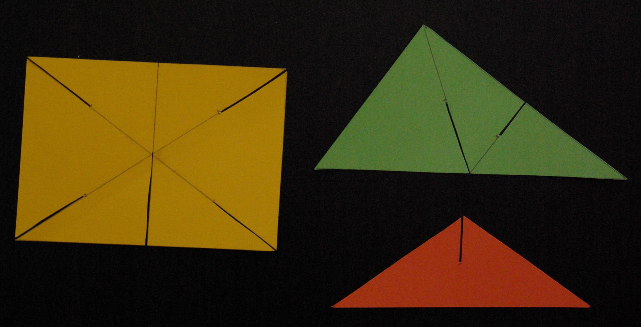 A Method for Making a Cardboard Cube Showing Its Six Diagonal Planes of ...