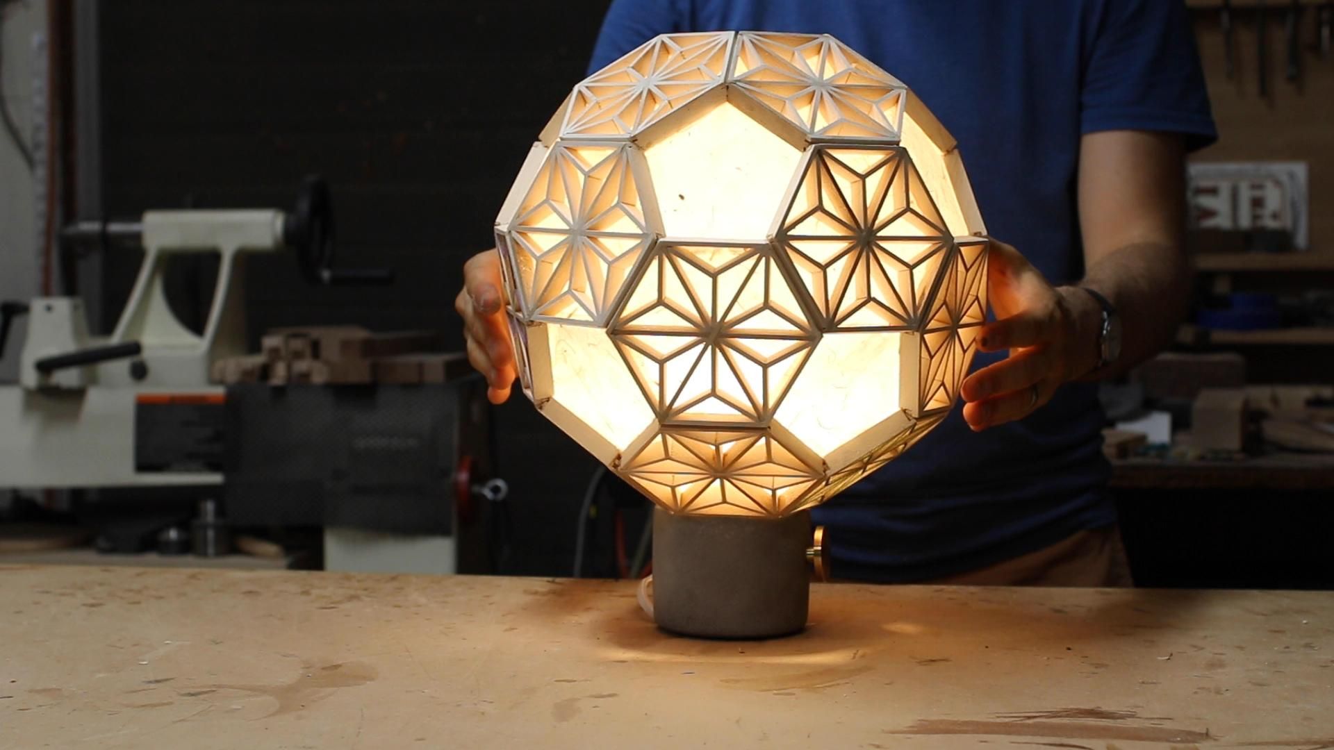 Truncated Icosahedron Kumiko Lamp : 8 Steps (with Pictures) - Instructables