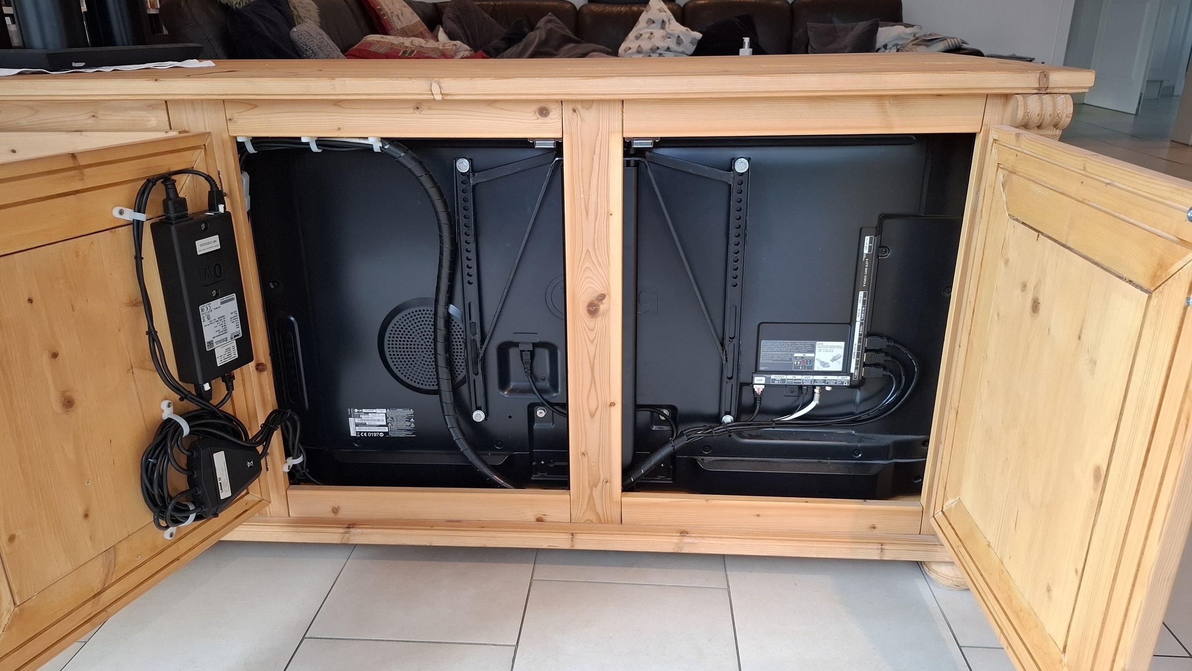 Build a Promoterism Media Sideboard With Integrated TV Lift, Cable ...