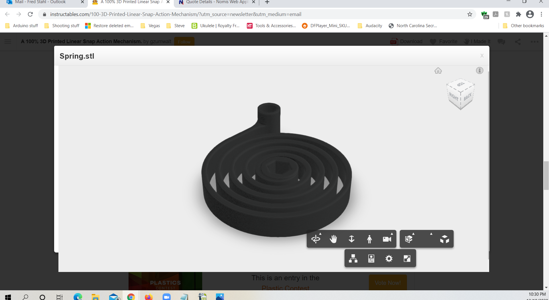 A 100% 3D Printed Linear Snap Action Mechanism. (with Pictures ...