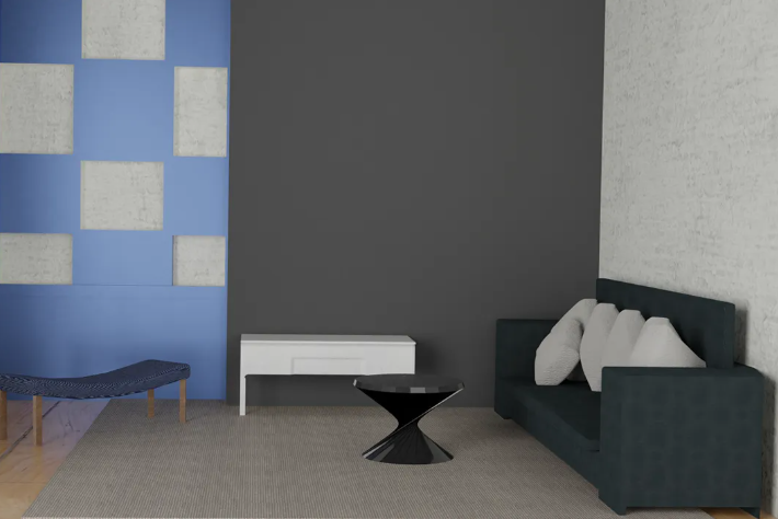 How to Create a Living Room Using Basic Shapes in 3D CAD Software (Part ...