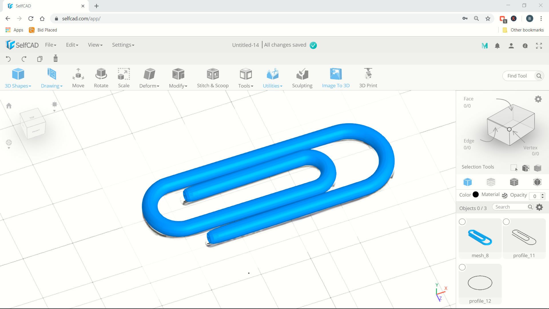 SelfCAD 3D Paper Clip : 5 Steps - Instructables