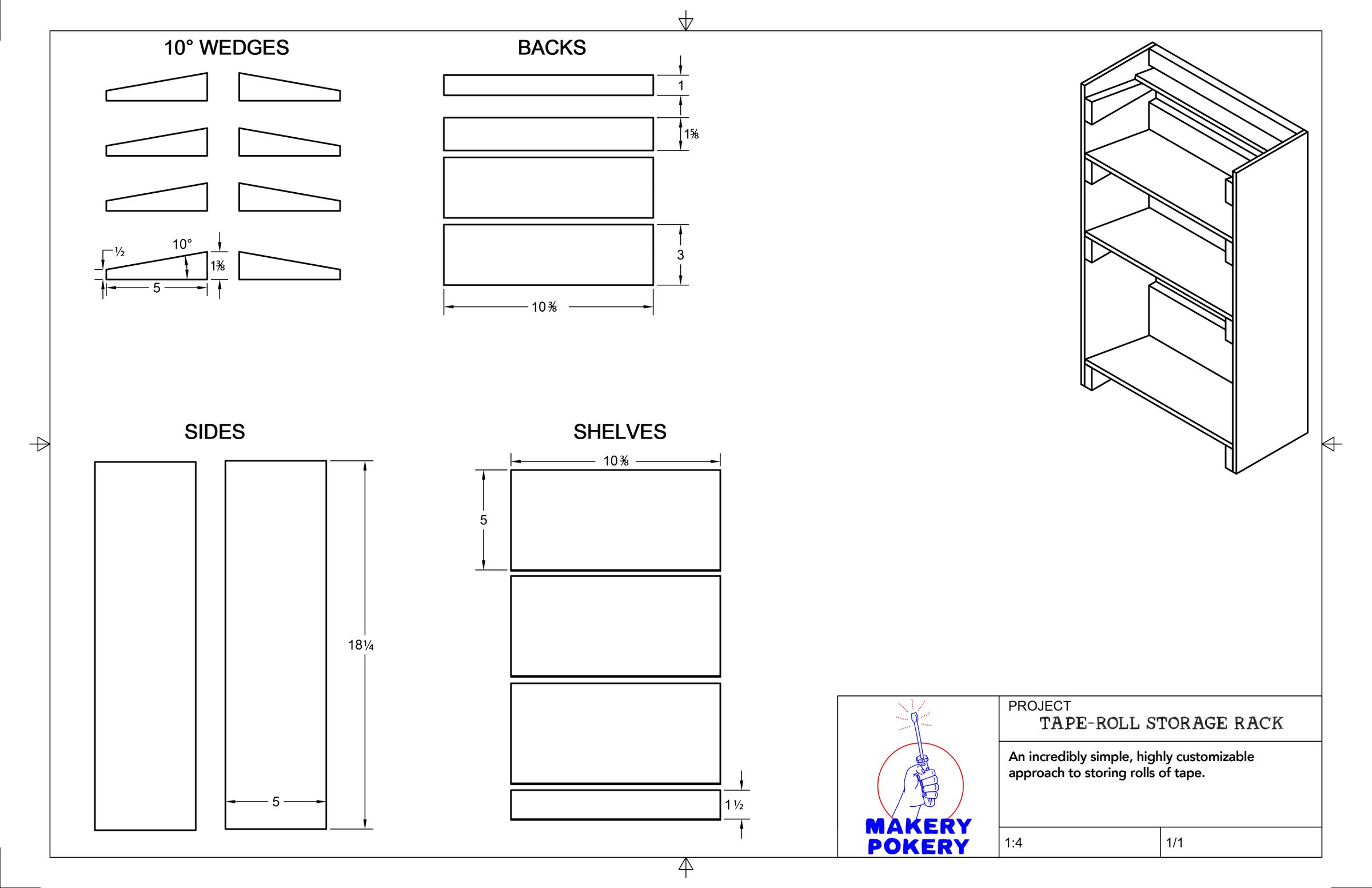 Super Simple Tape-Roll Storage Rack : 10 Steps (with Pictures ...