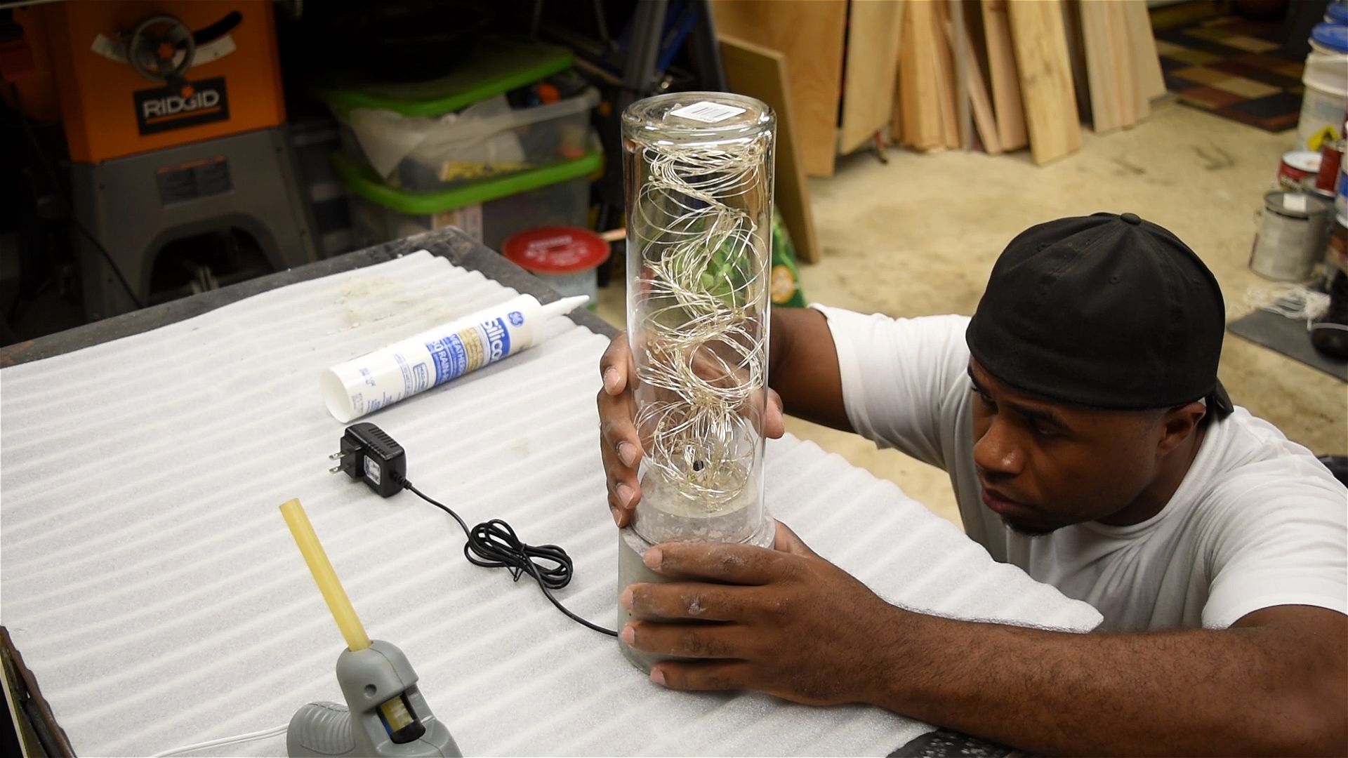 DIY Concrete Lamp - LED String Light : 9 Steps (with Pictures ...