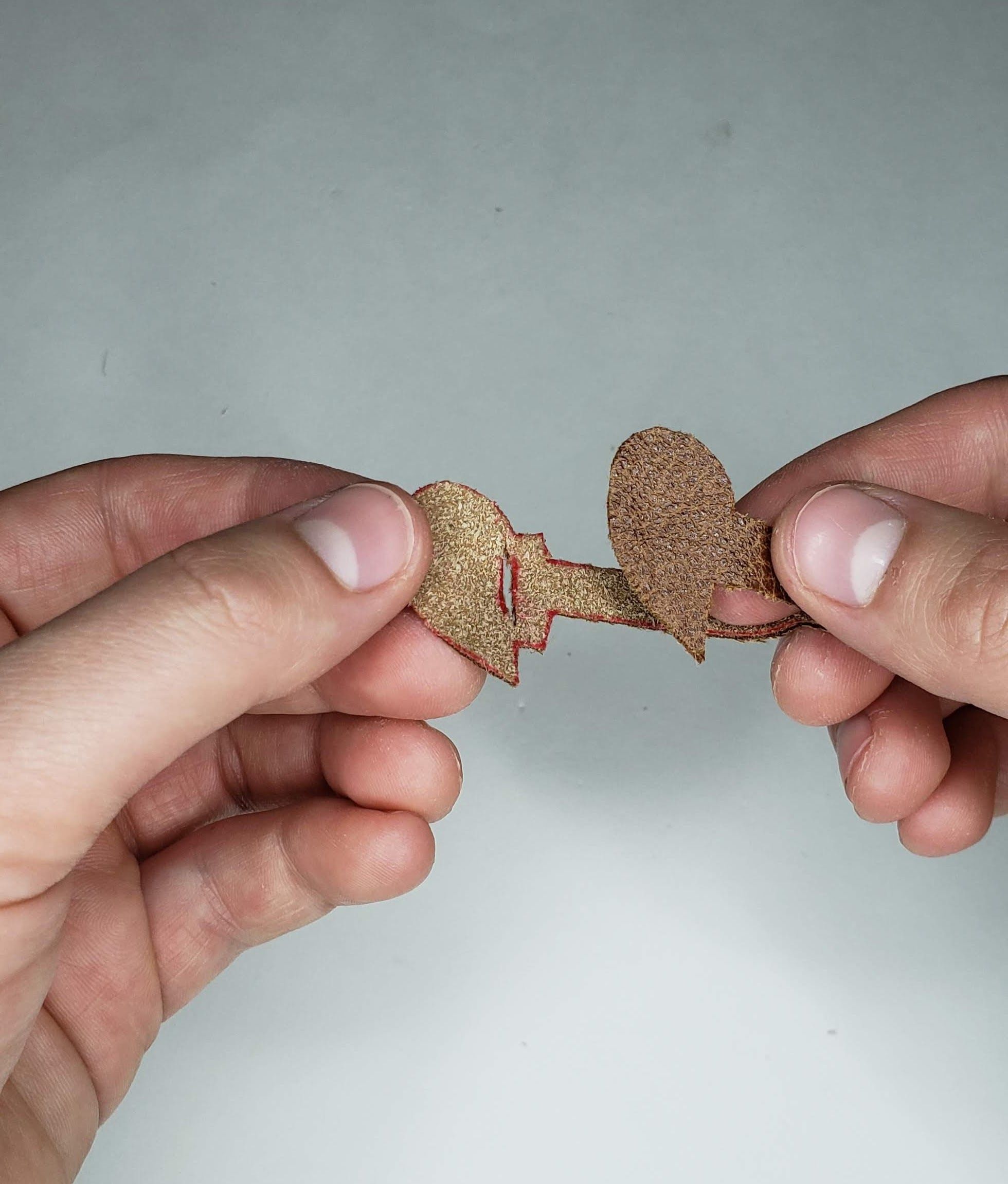 Leather Heart Ring (With Customizable Template) : 4 Steps (with ...