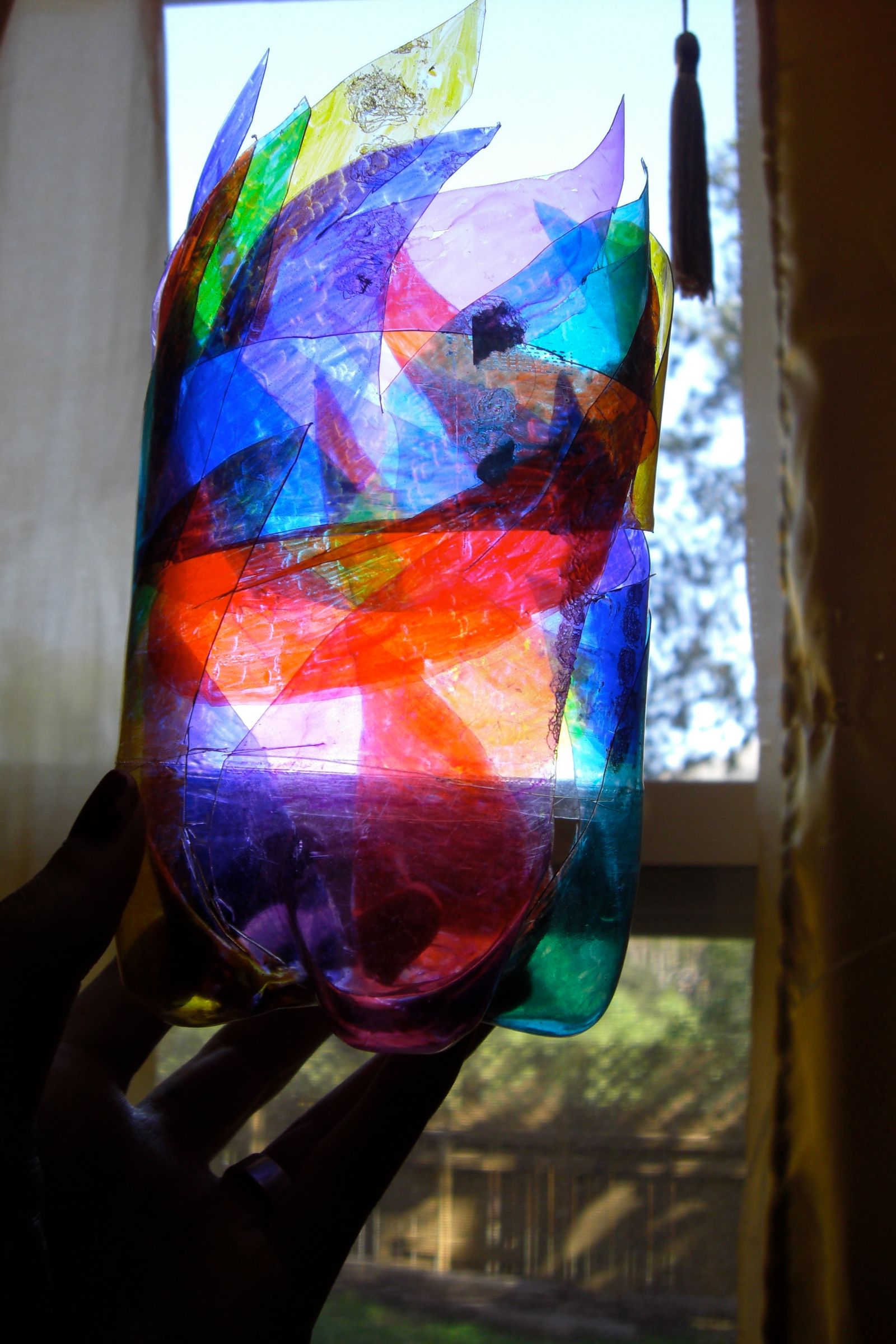 Plastic Bottle "Stained Glass" Candleholder : 4 Steps (with Pictures ...