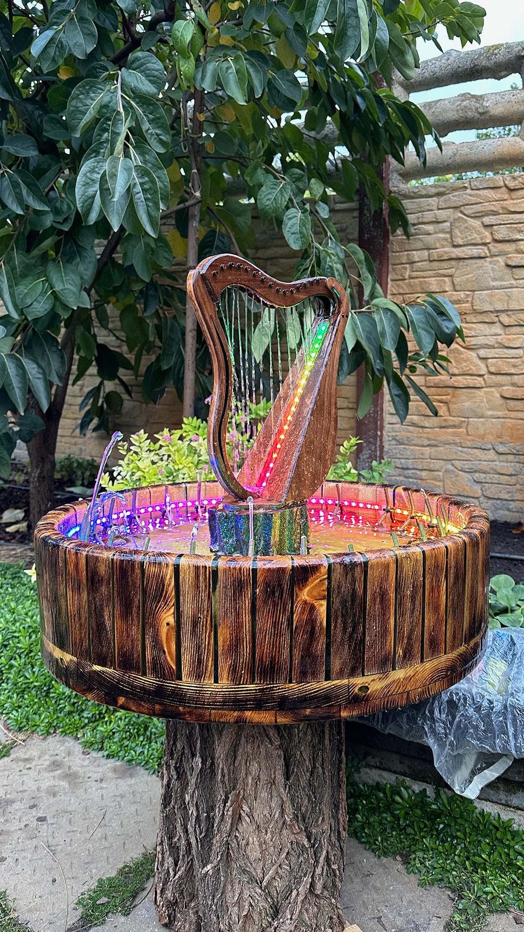 Animated Wooden Water Fountain With LED & Water Flow Patterns : 34 ...