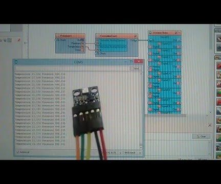 Arduino Nano: Barometric Pressure and Temperature BMP180 Sensor With ...
