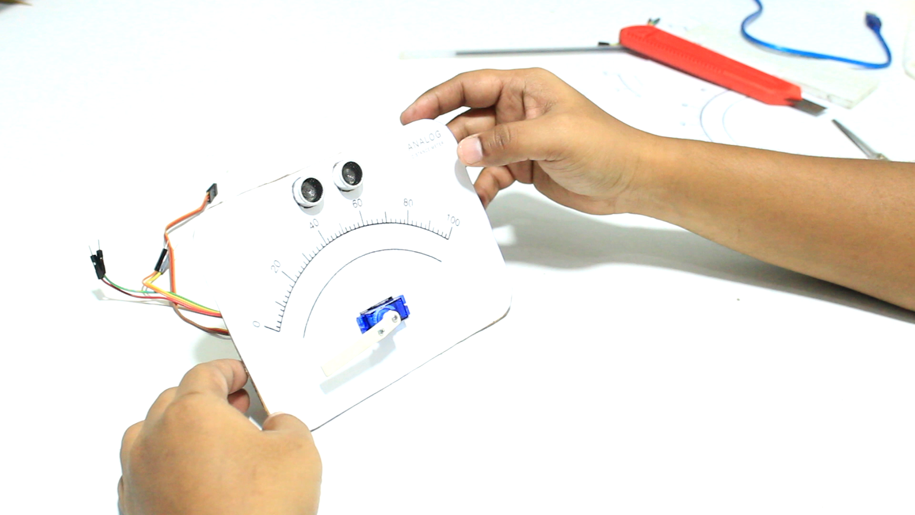 Analog Distance Measuring Meter Using Arduino And Ultrasonic Sensor 4 Steps Instructables