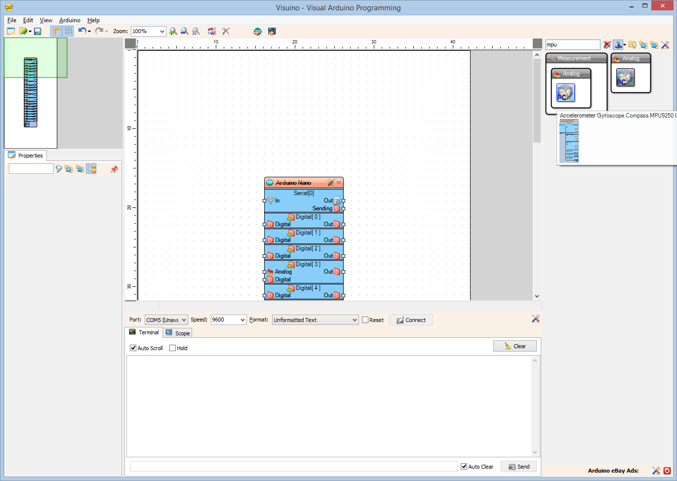 Arduino Nano: Accelerometer Gyroscope Compass MPU9250 I2C Sensor With ...