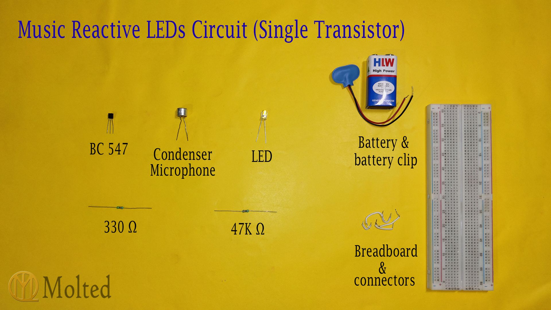 4 Music Reactive LEDs Circuits|| MIC/AUX Cable/Speaker : 3 Steps ...