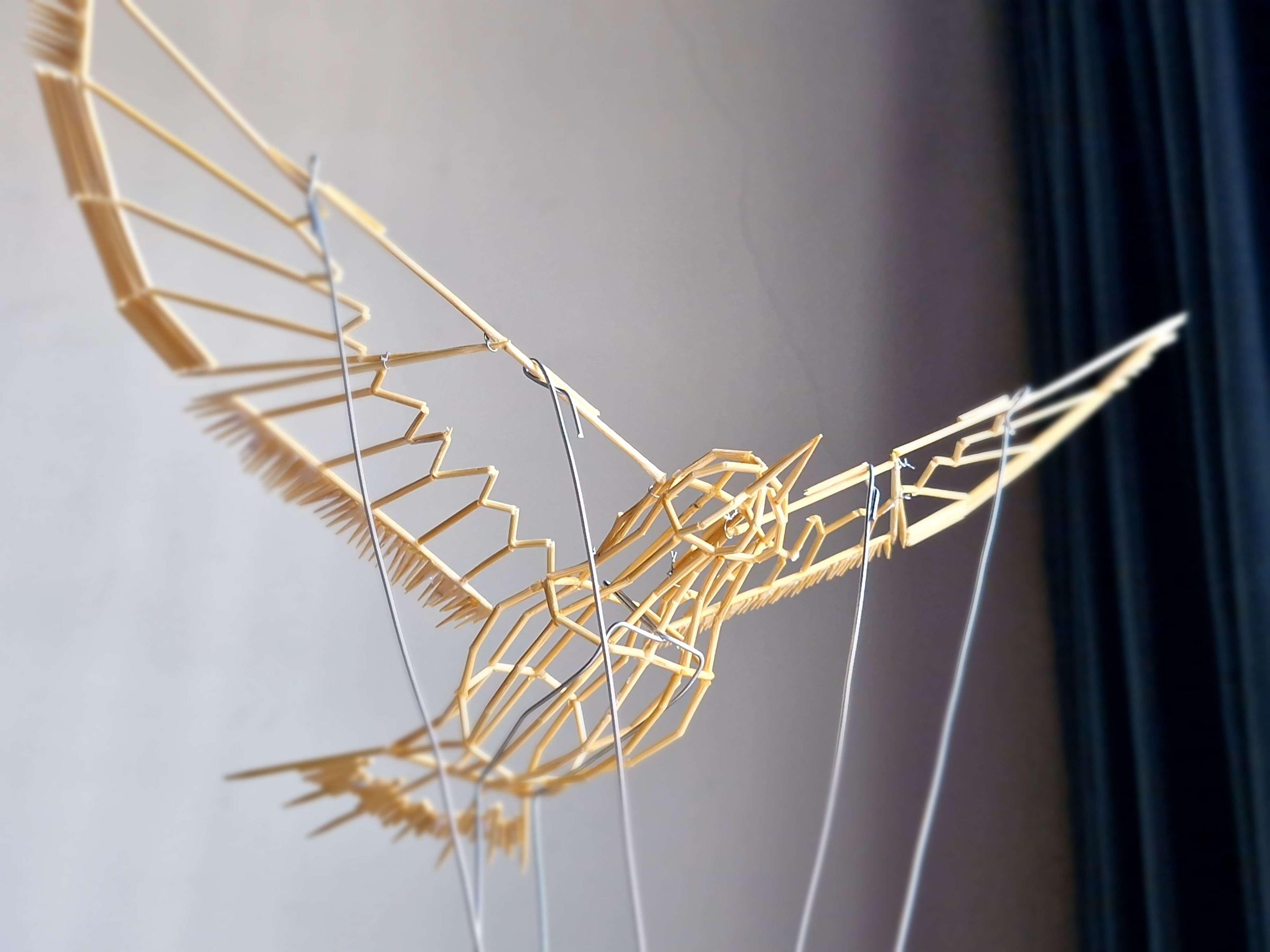 Crafting a Moving Bird Sculpture From Wooden Sticks and Balsa Wood : 23 ...