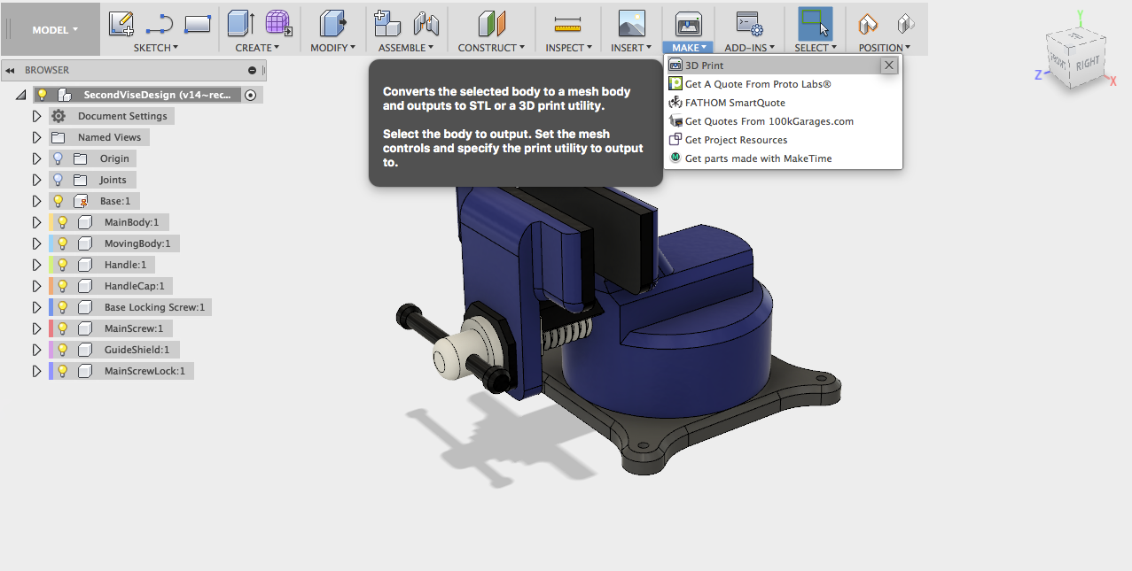 3D-printable Vise in Fusion360 : 10 Steps (with Pictures) - Instructables