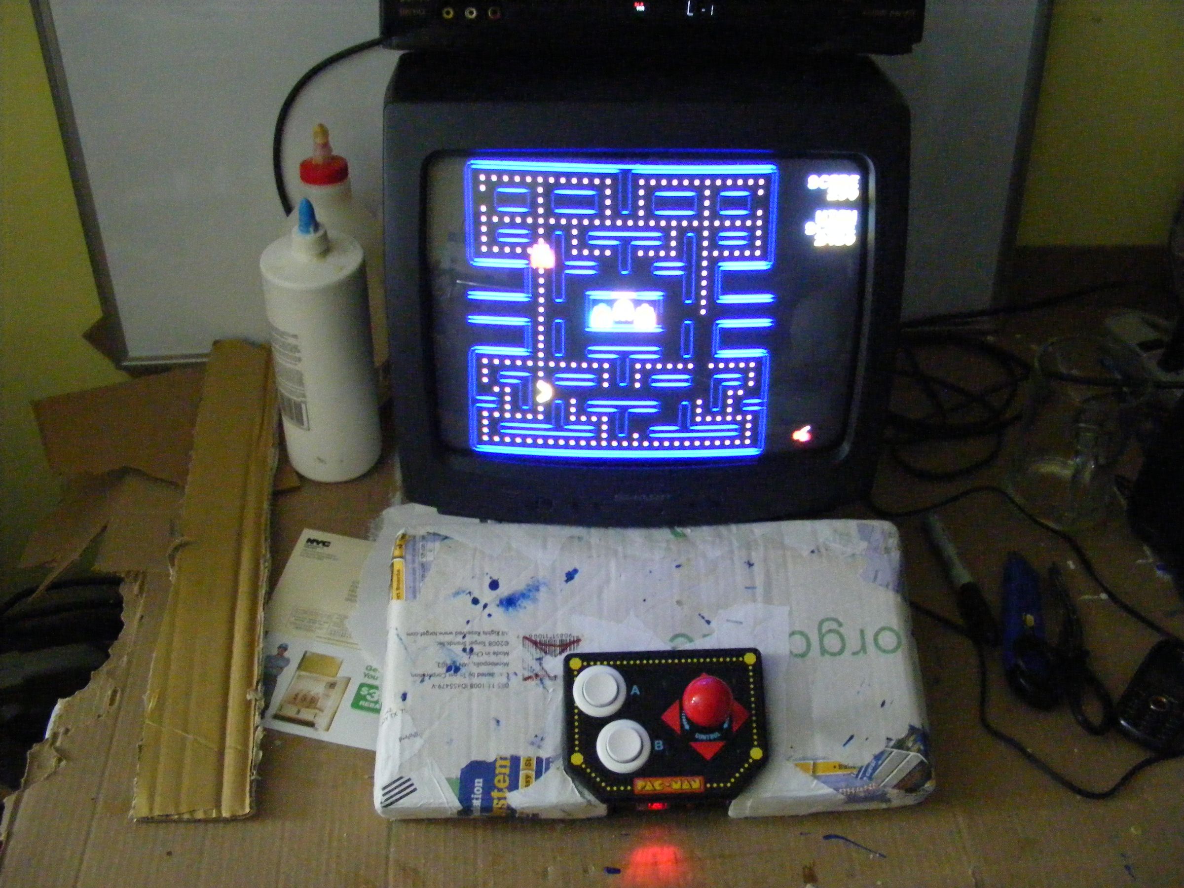 Cardboard Bar Top Arcade Game Console - Lithium Rain Recycled ...