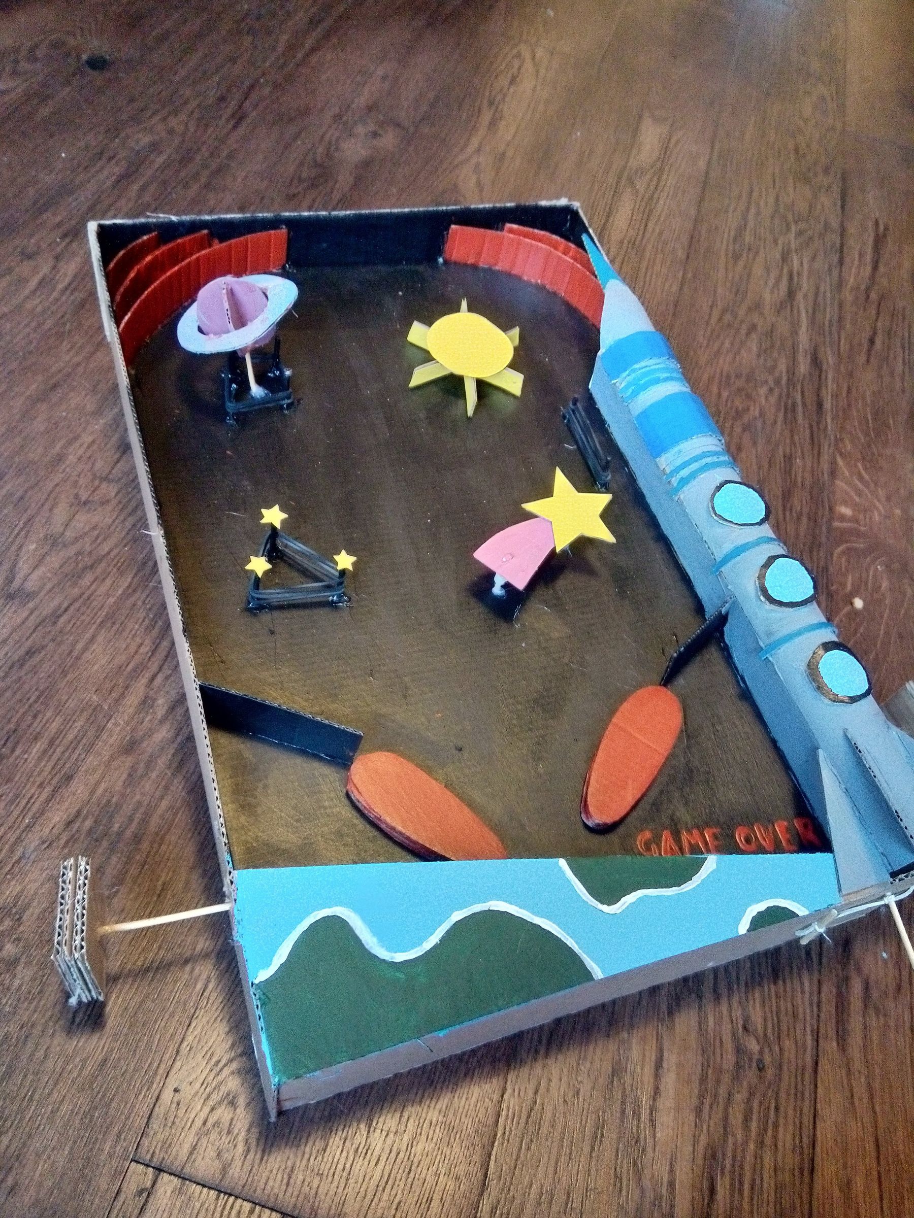 Space Pinball Machine (cardboard) : 10 Steps - Instructables