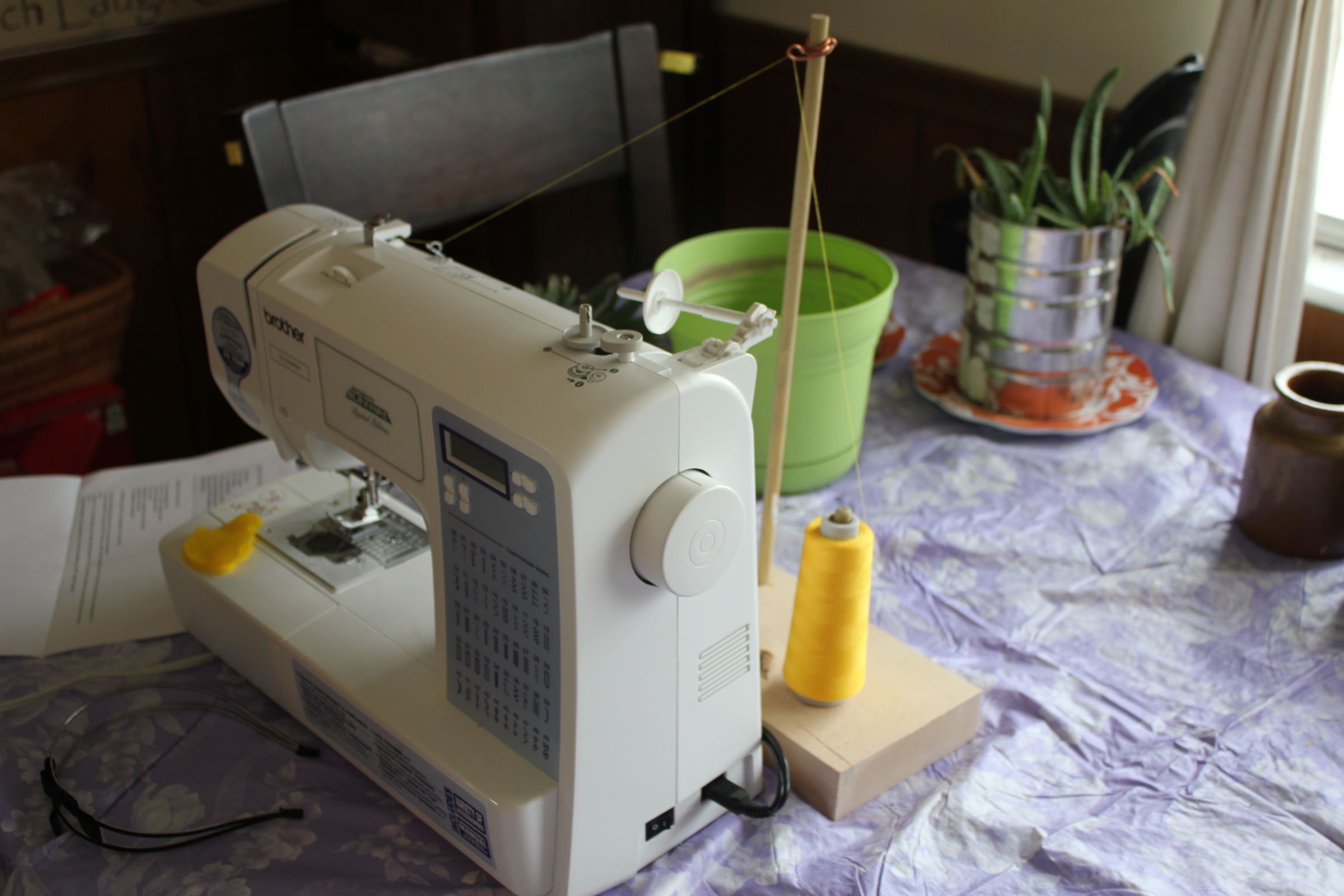 Large Thread Spool Holder on the Cheap : 4 Steps - Instructables