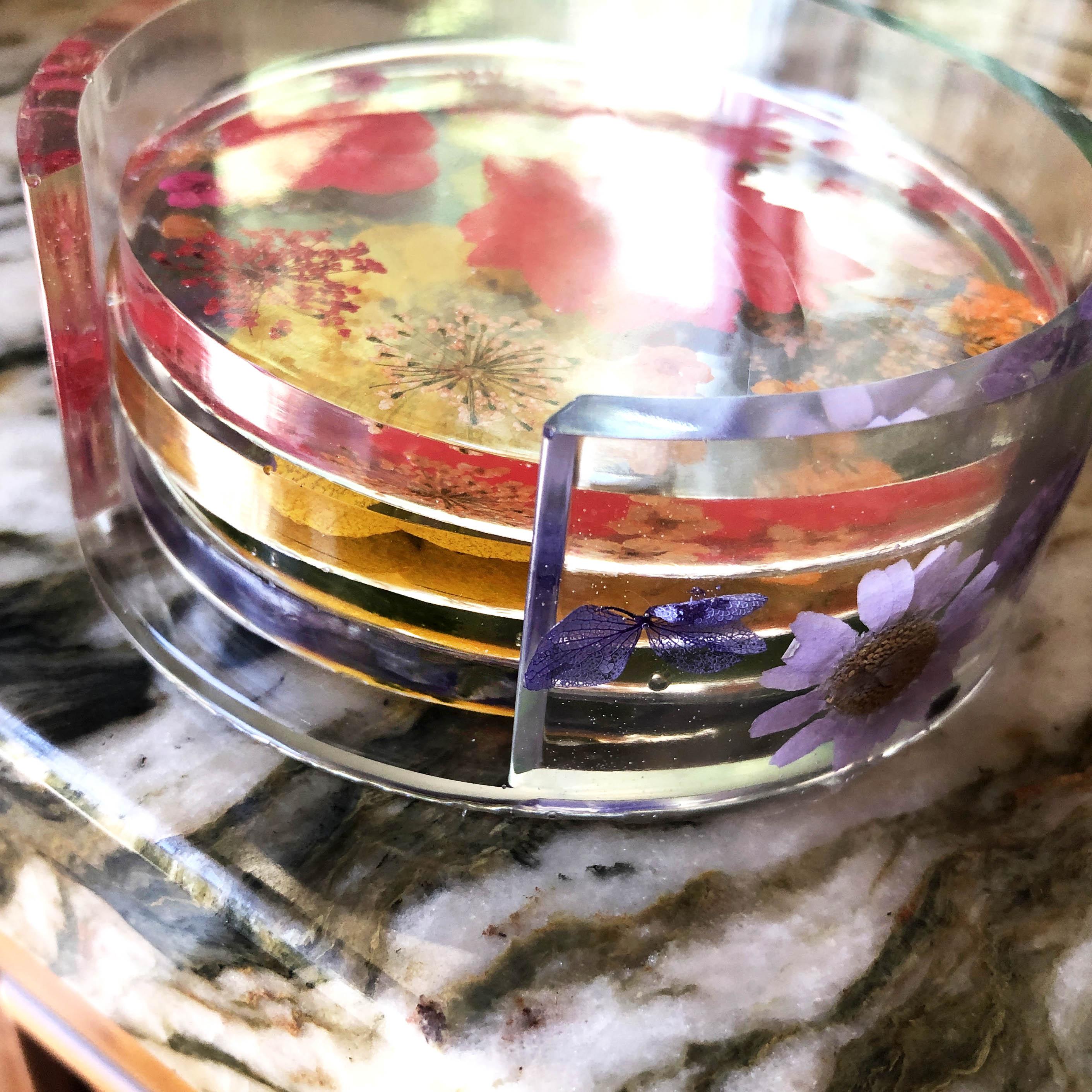 Ultimate Rainbow Dried Flowers & Resin Coaster Set : 11 Steps (with ...