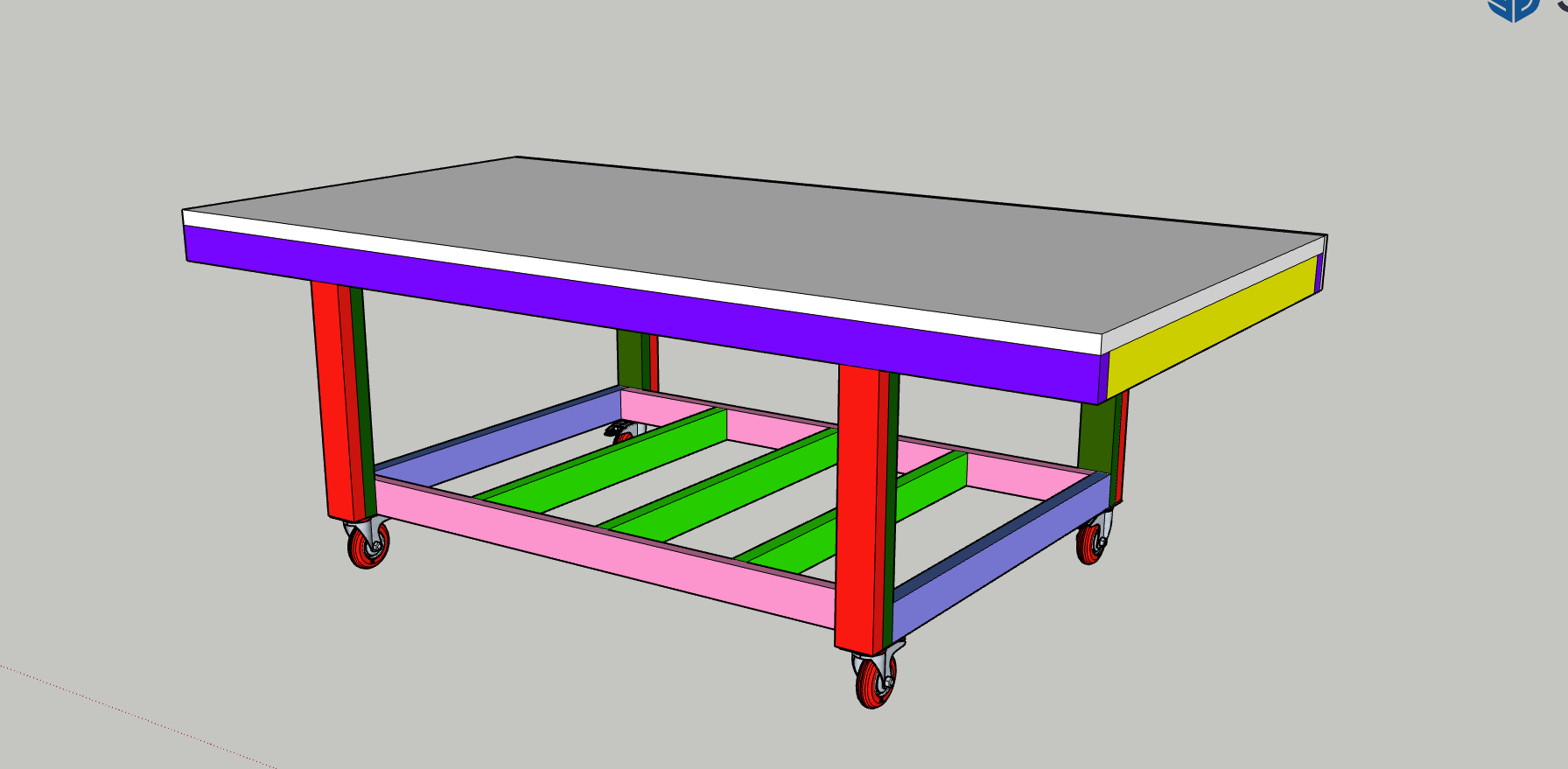 DIY Workbench Table on Wheels : 6 Steps - Instructables