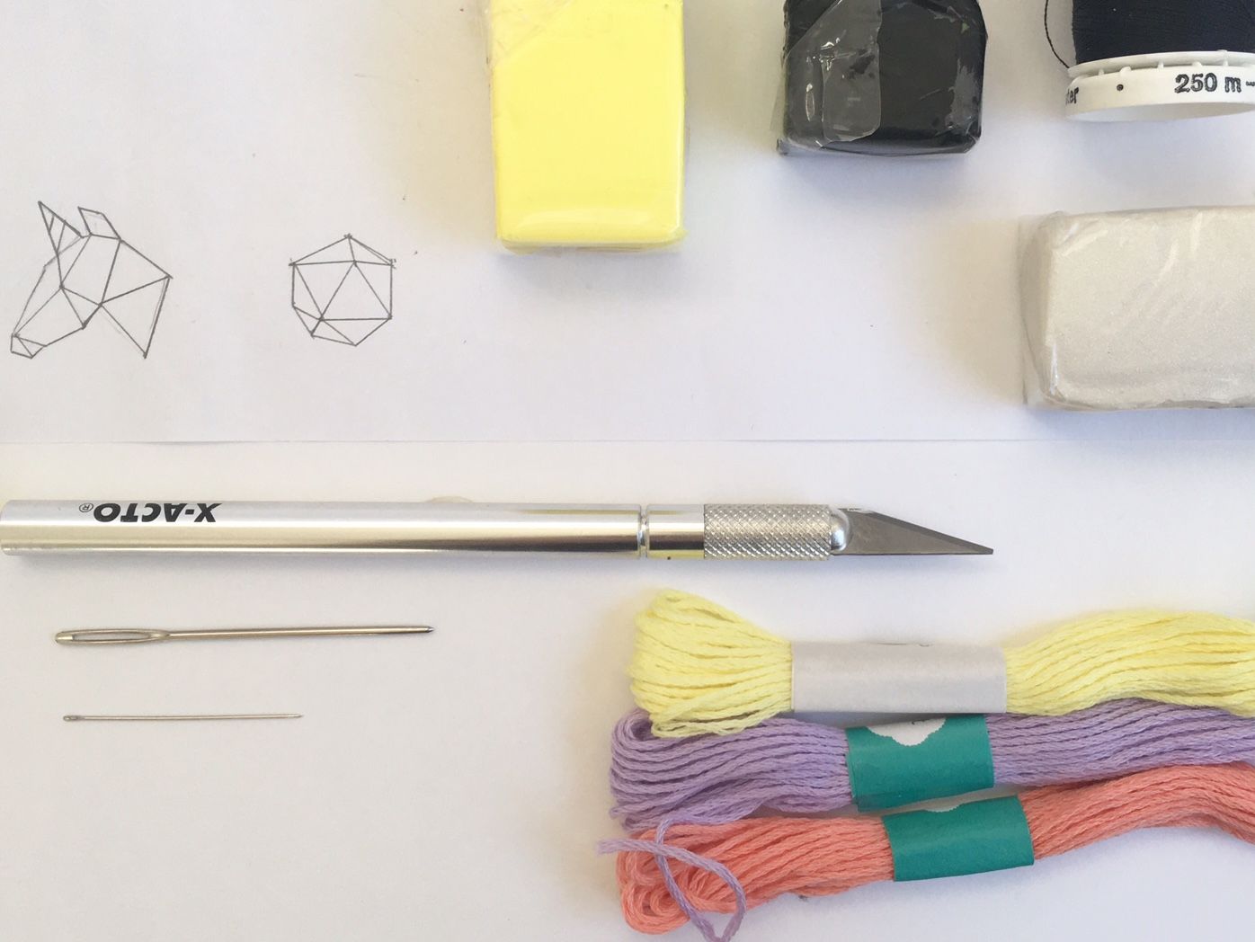 DIY Unicorn Polygon Stitch Necklace : 4 Steps (with Pictures ...