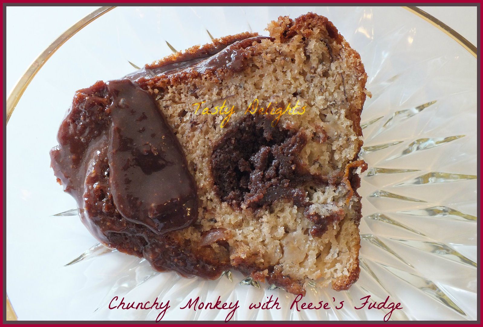 Chunky Monkey Bundt Cake With Reese's Fudge Tunnel & Ganache : 5 Steps ...