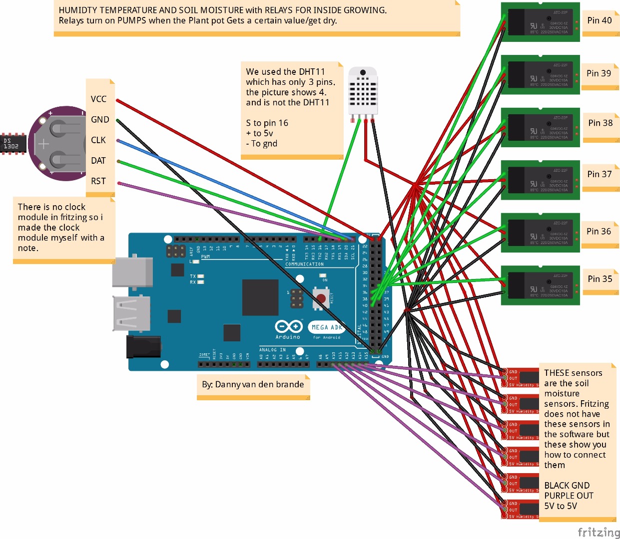 Arduino - Plant Watering System With TFT LCD Weather Station Monitor ...