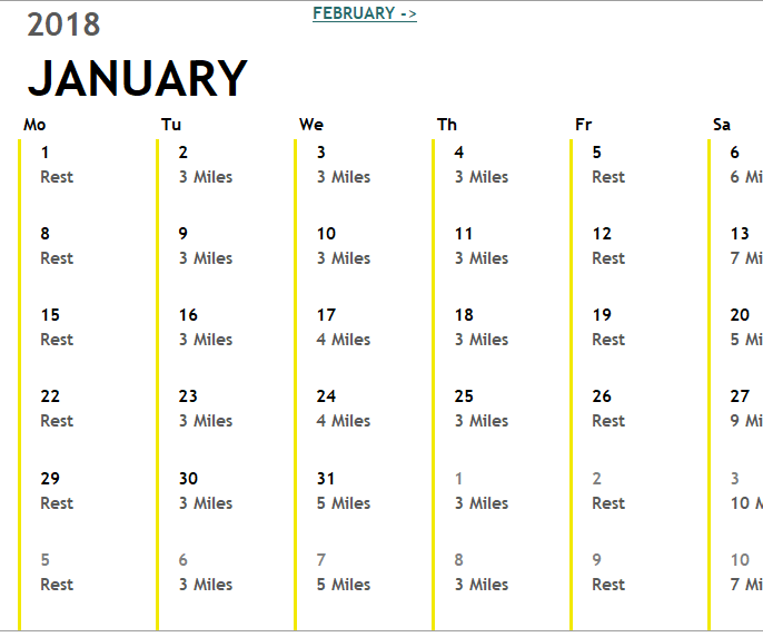 Marathon Training Calendar : 4 Steps - Instructables