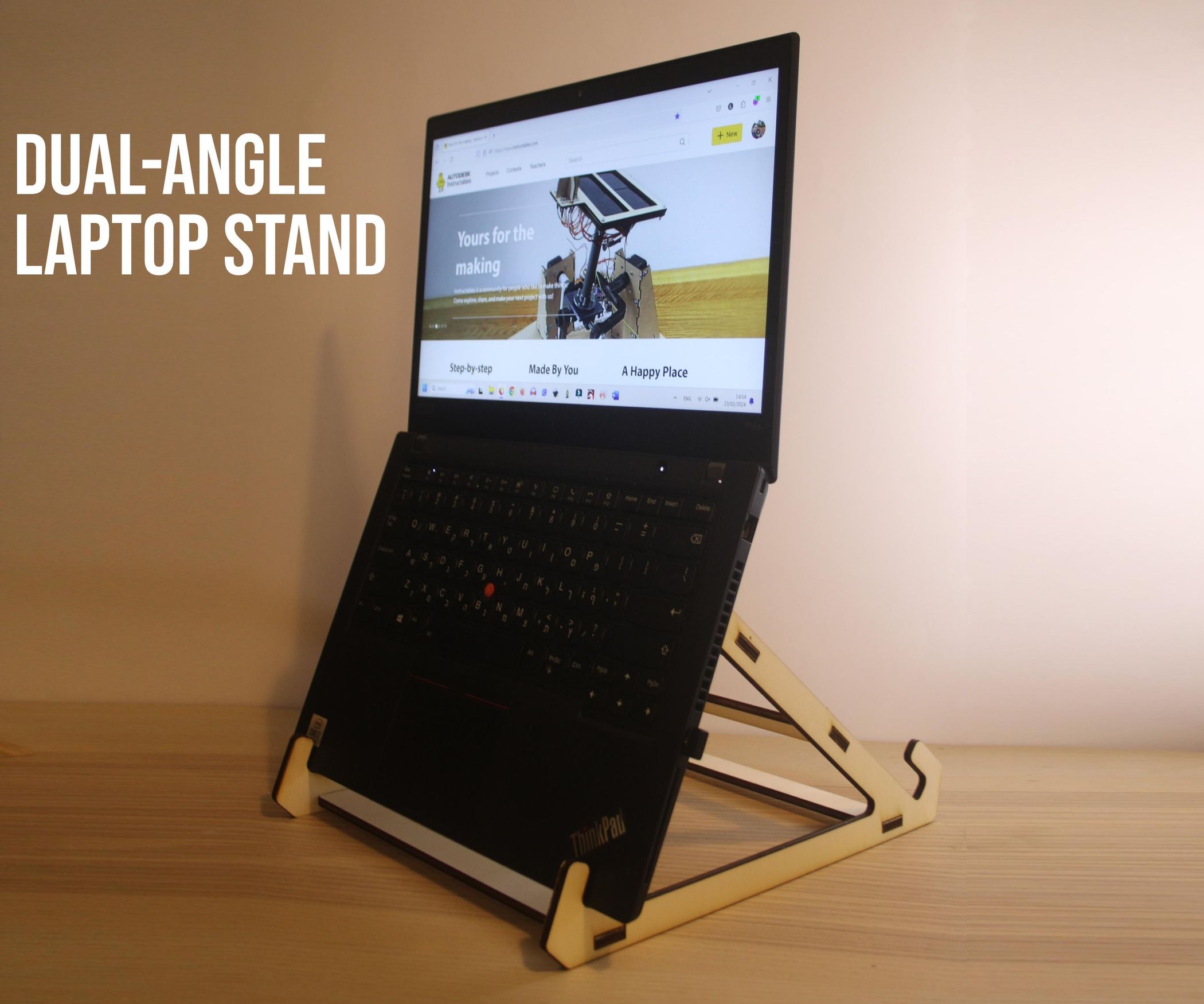 Dual-Angle Laptop Stand : 4 Steps (with Pictures) - Instructables