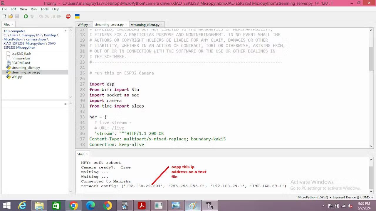 Esp32 S3 Sense Video Streaming in Micro Python : 6 Steps - Instructables