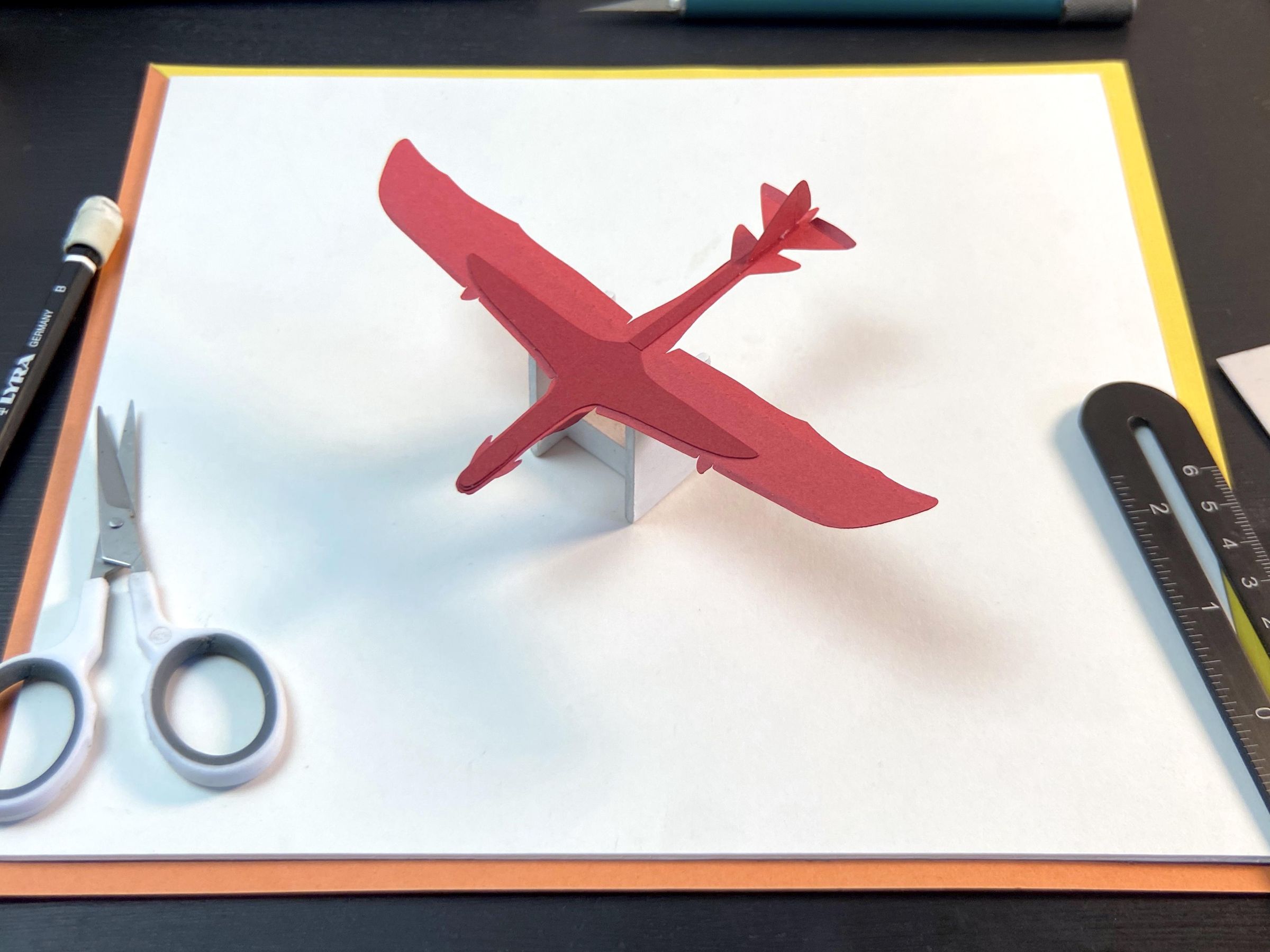 Red Dragon Card Stock Micro Glider : 7 Steps (with Pictures ...