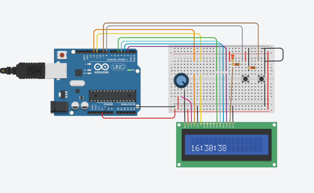 Reloj Digital Con Arduino Y LCD 16x2 : 6 Steps - Instructables