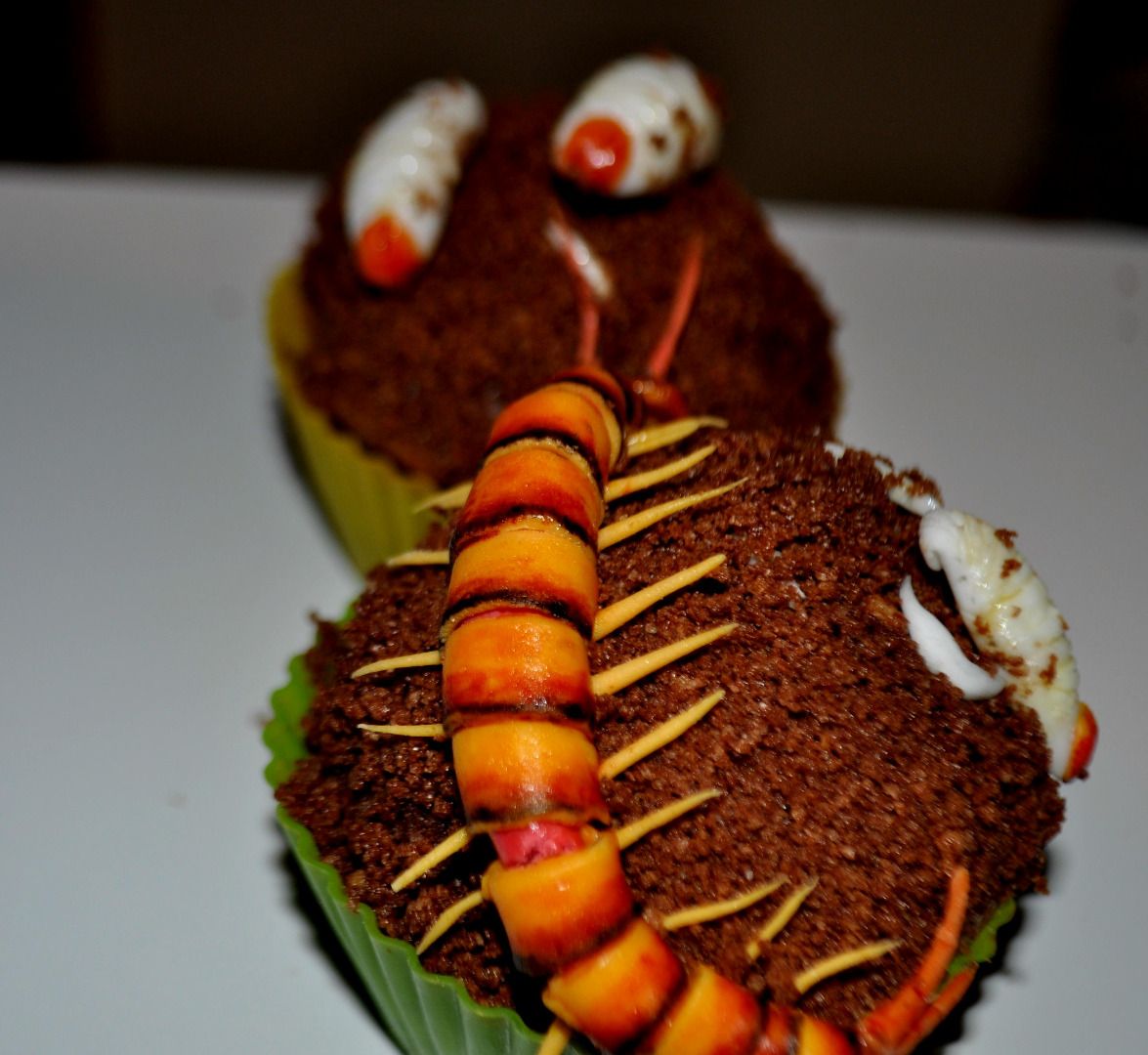 Centipede and Larvae Cupcake : 4 Steps (with Pictures) - Instructables