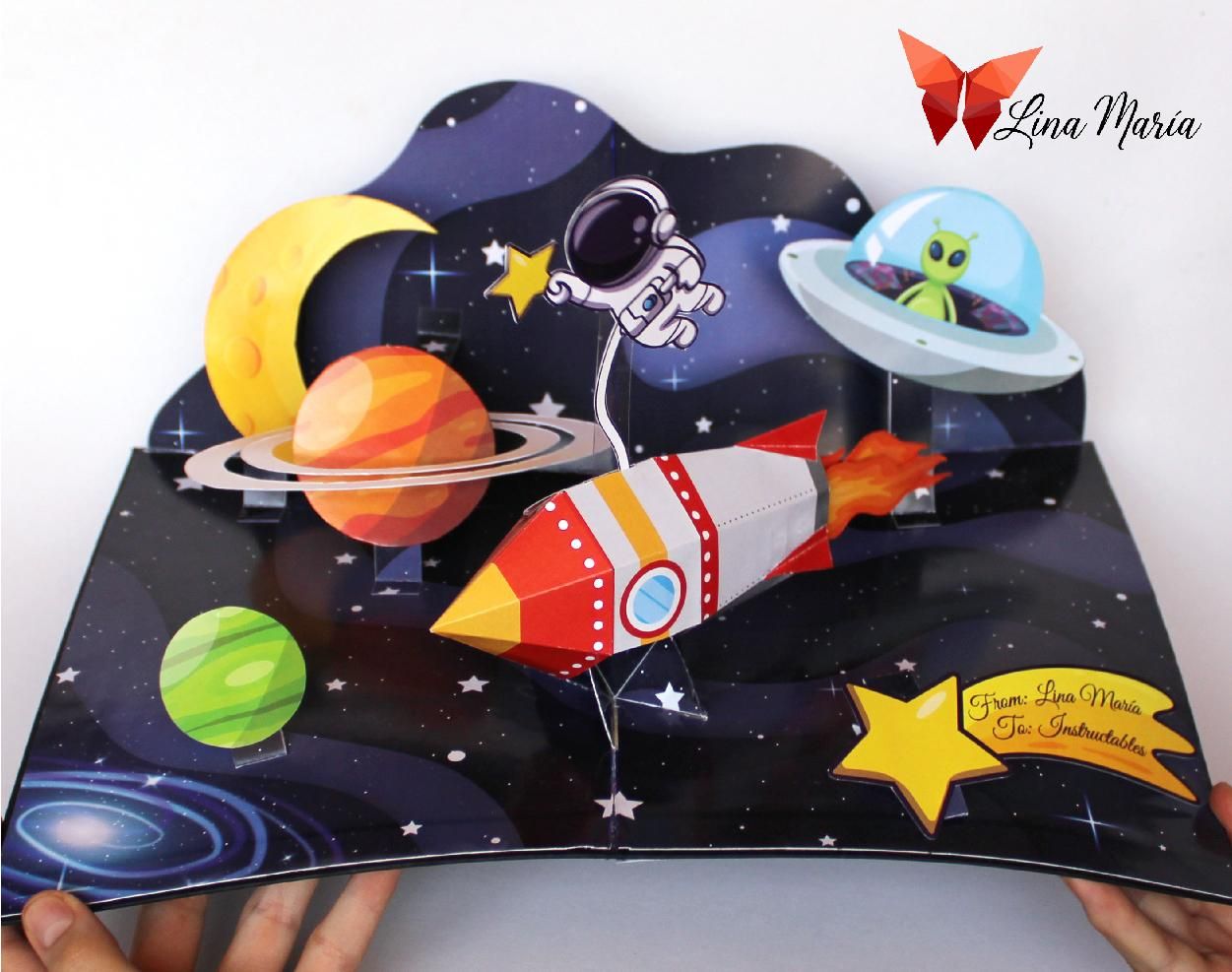 Pop-Up SPACE Card : 22 Steps (with Pictures) - Instructables