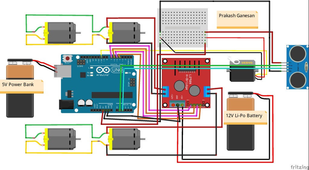 Basic Arduino Obstacle Avoidance Robot 5 Steps Instru