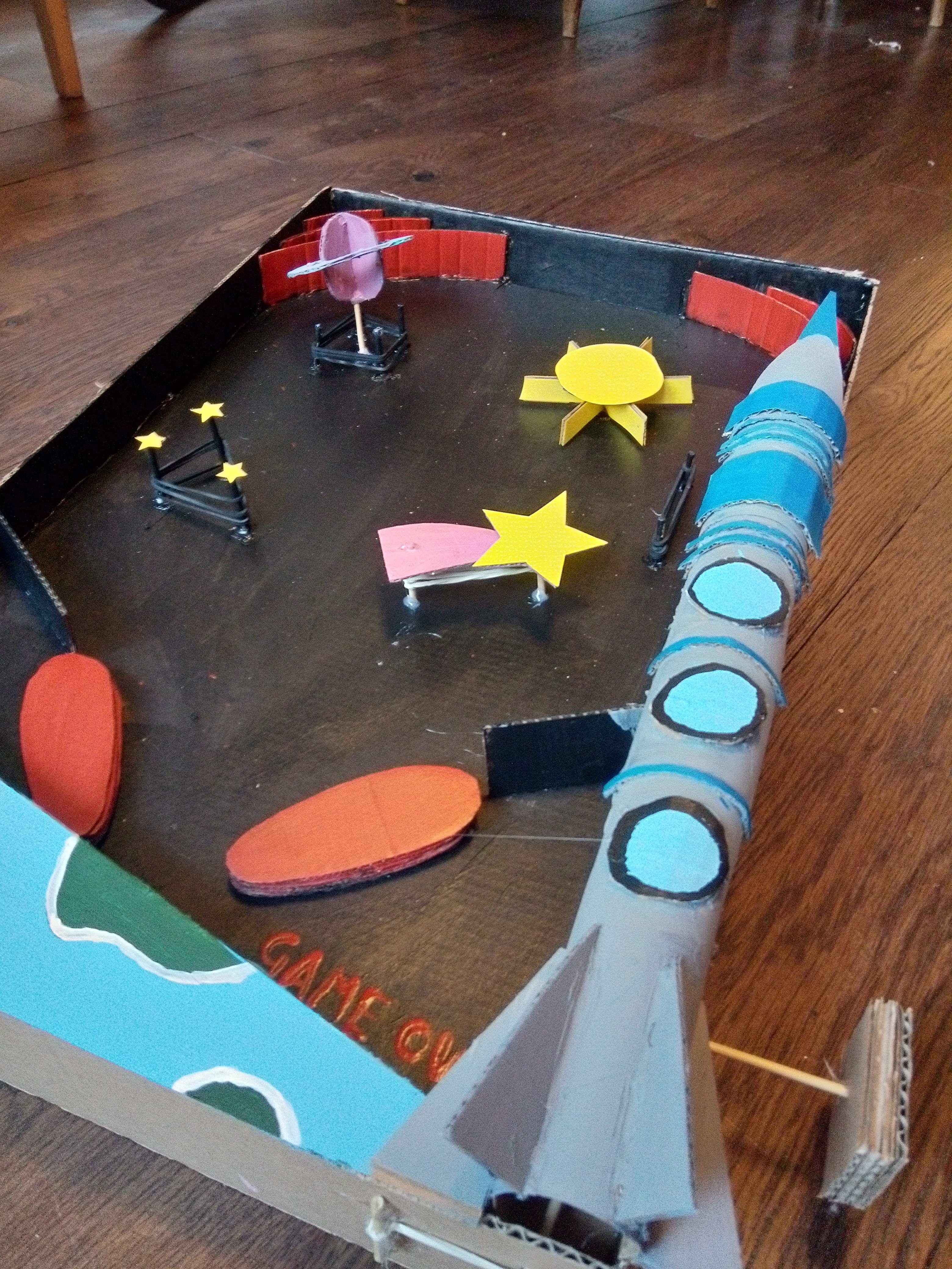 Space Pinball Machine (cardboard) : 10 Steps - Instructables