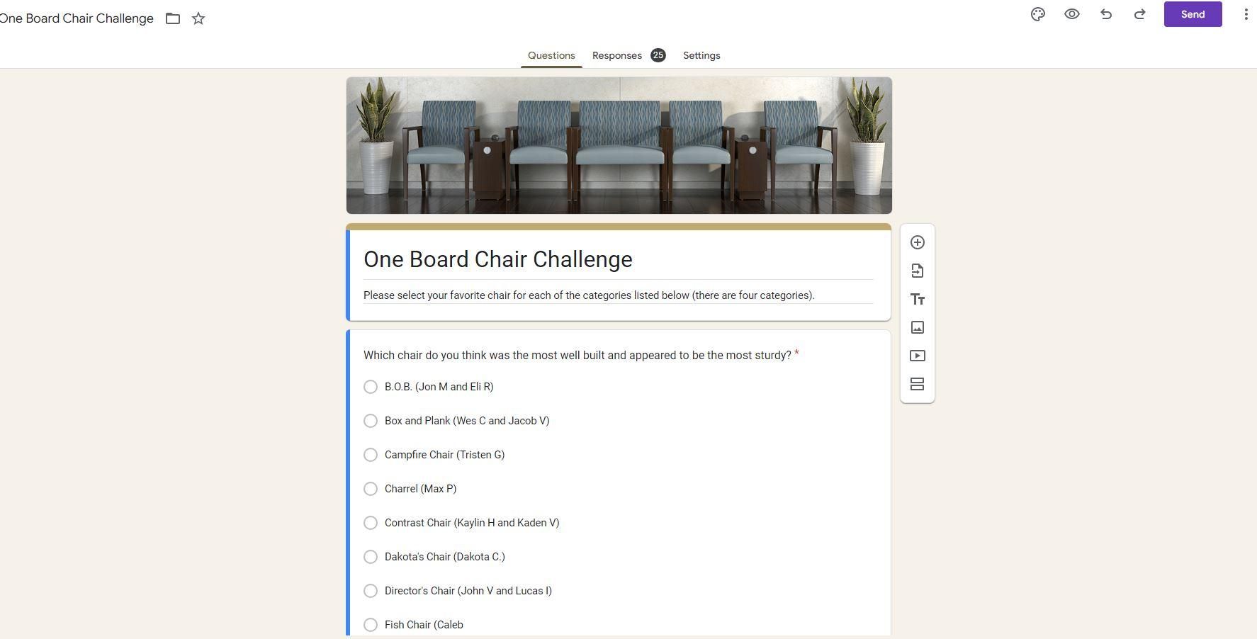 A Suite of Seats - One Board Chair Challenge : 9 Steps (with Pictures ...